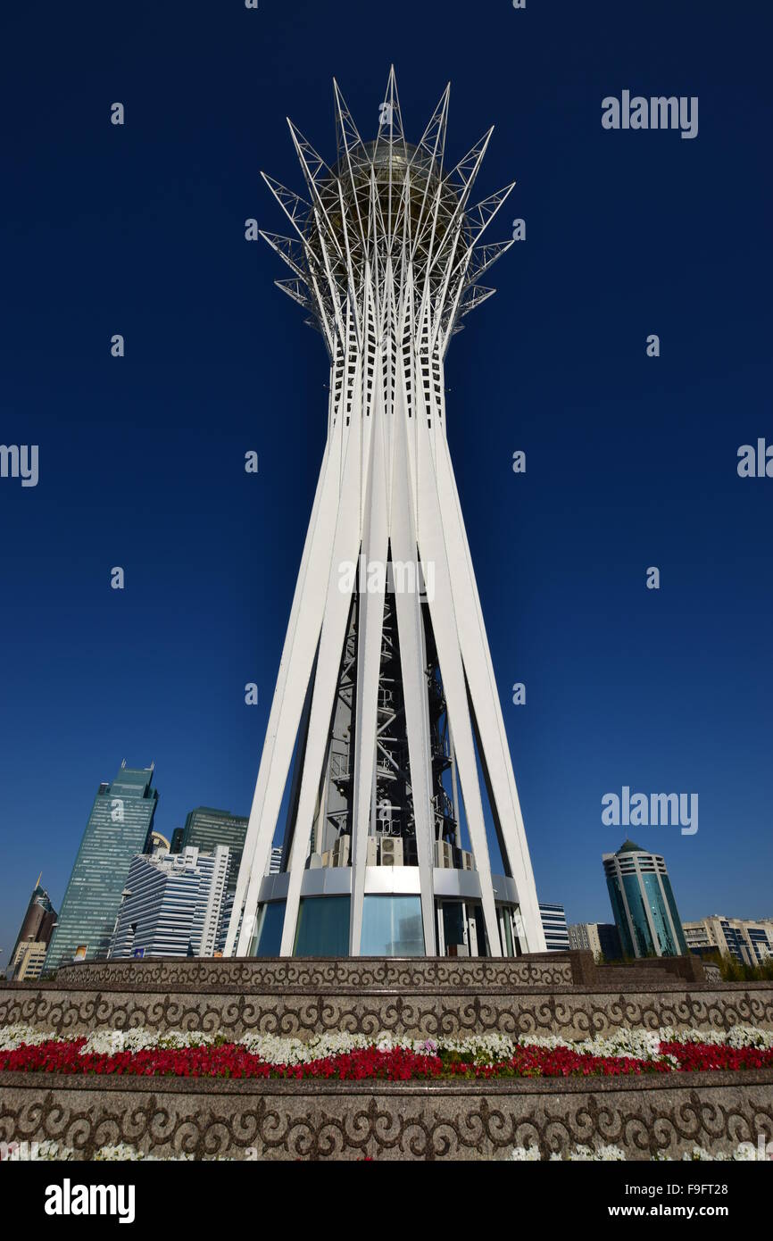 View on the tower Baiterek, in Astana, Kazakhstan Stock Photo - Alamy