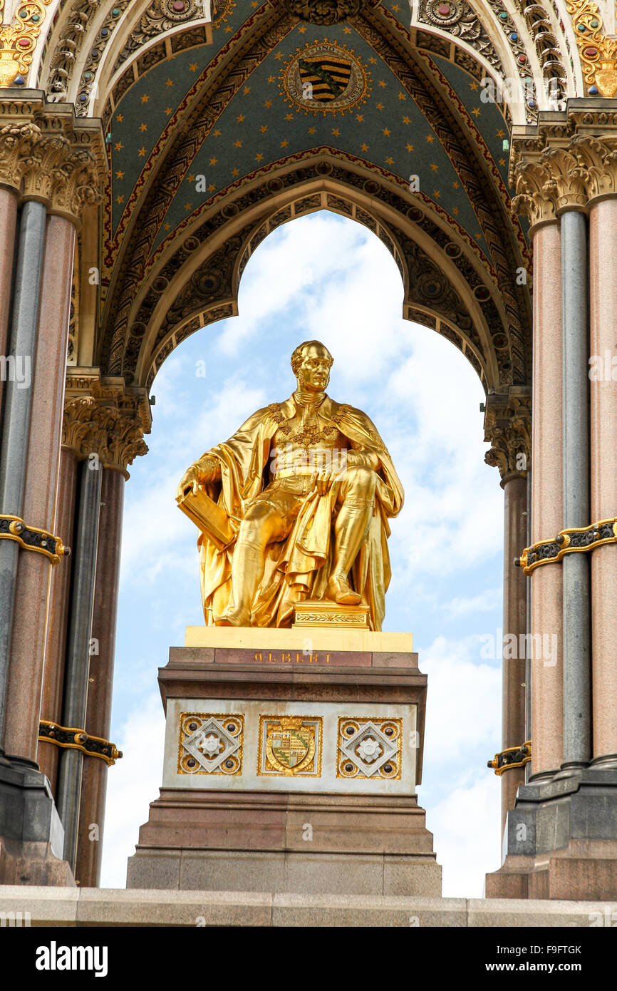 Close up of details on the Albert Memorial built in memory of Prince ...