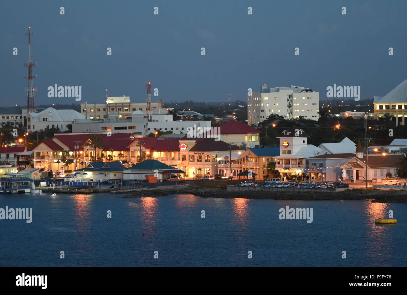 George Town the capital of Grand Cayman in the Caribbean Stock Photo ...