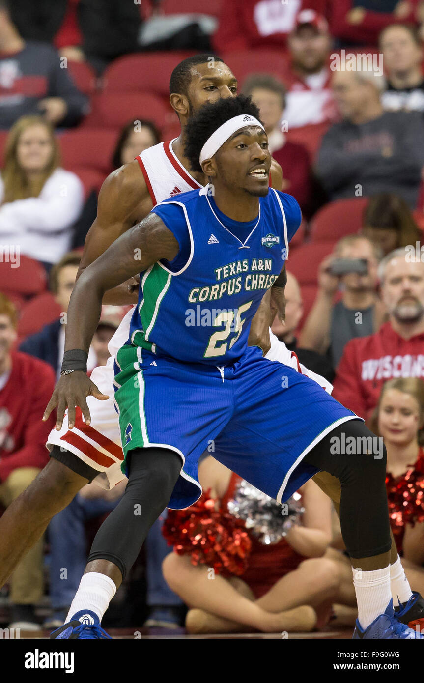 Madison, WI, USA. 15th Dec, 2015. Texas A&M-CC Islanders forward ...