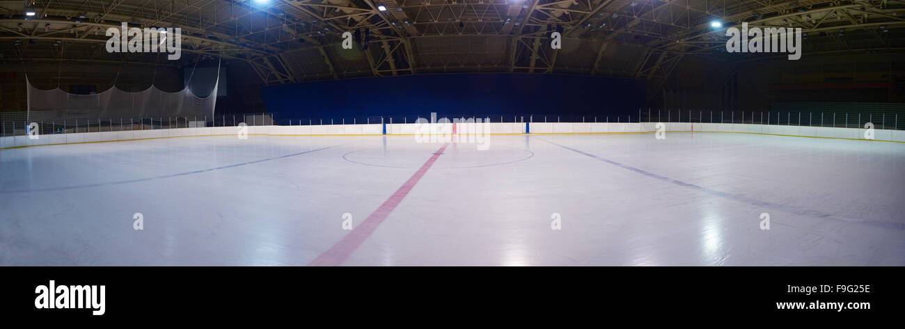 empty ice rink, hockey and skating arena indoors Stock Photo - Alamy
