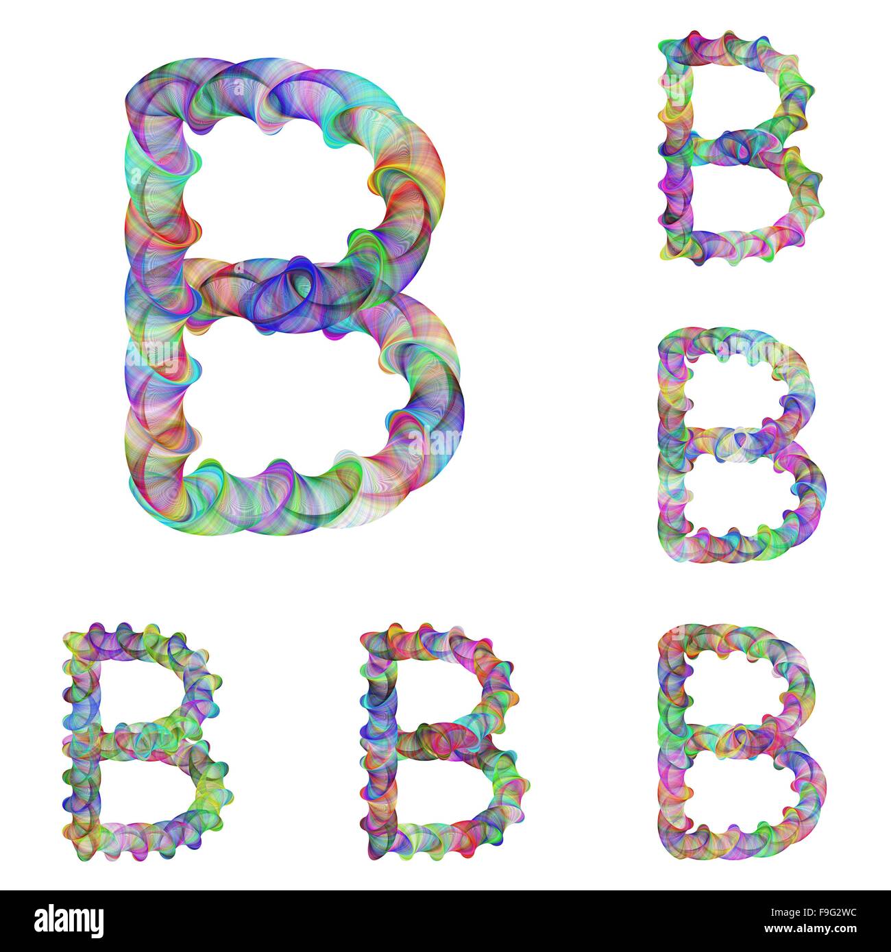 Colorful ellipse fractal font - letter B Stock Vector Image & Art - Alamy