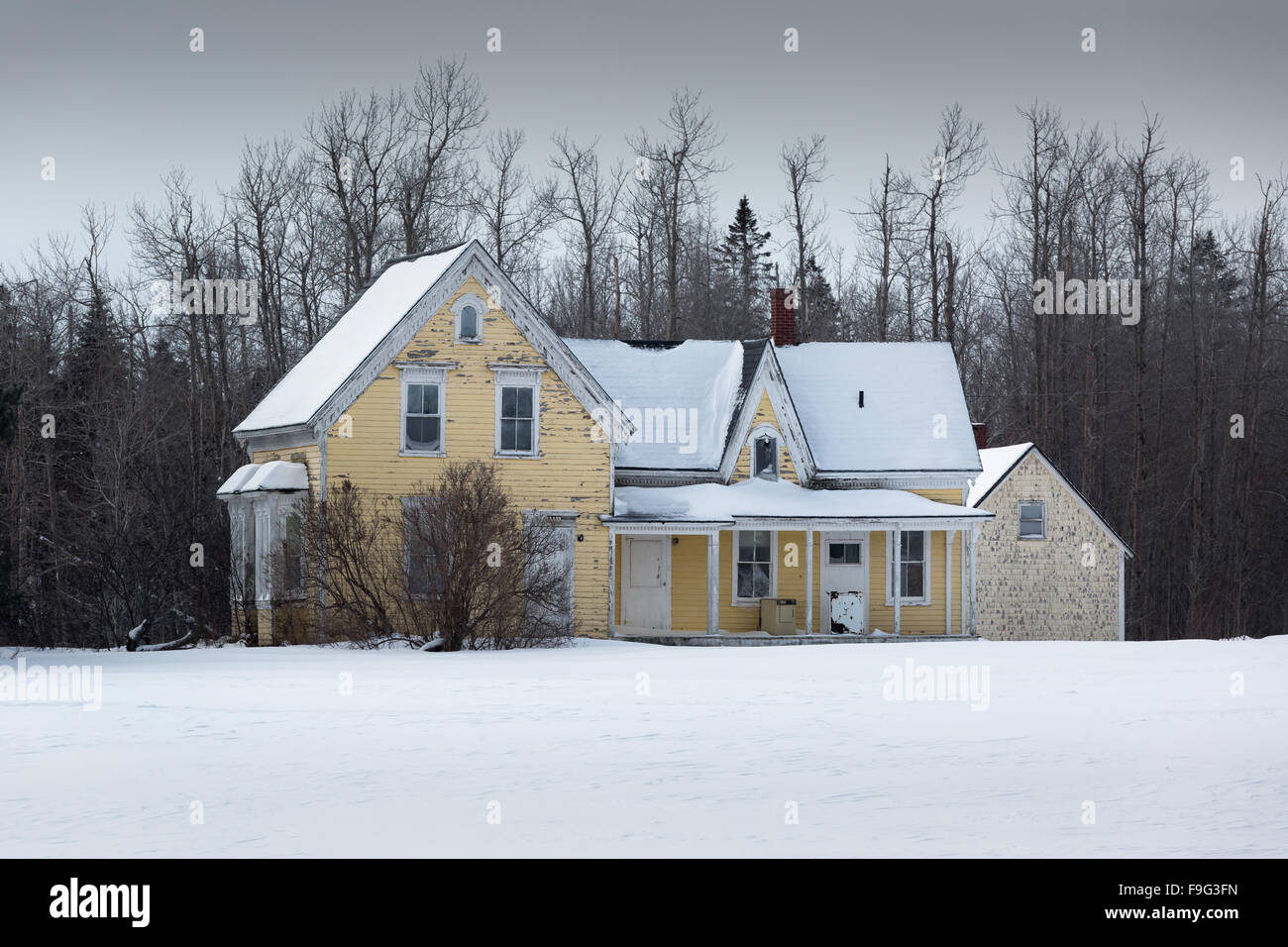 Farmhouse Winter 1945 Benson House (Wading River, New York)