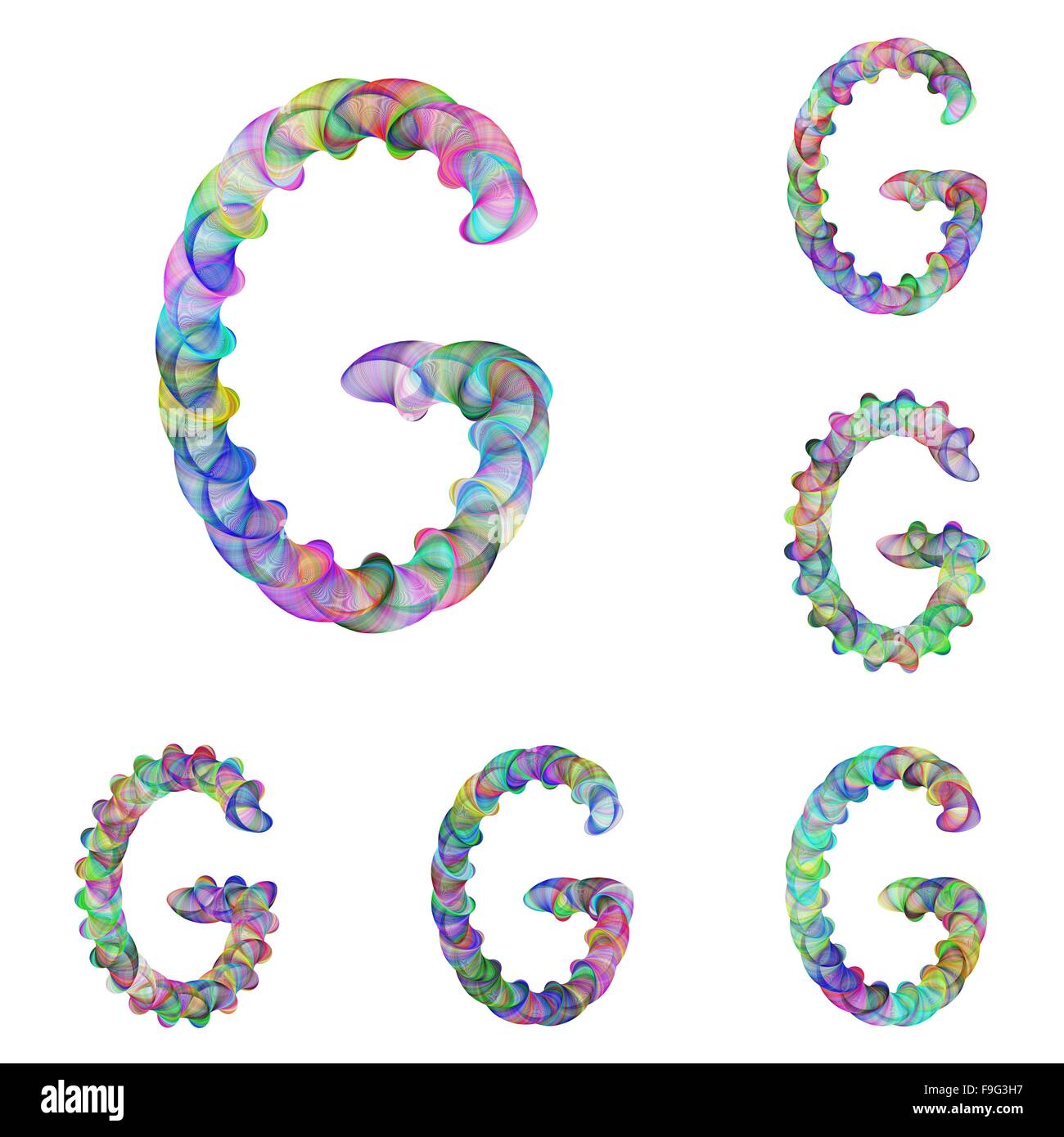 Colorful ellipse fractal font - letter G Stock Vector Image & Art - Alamy
