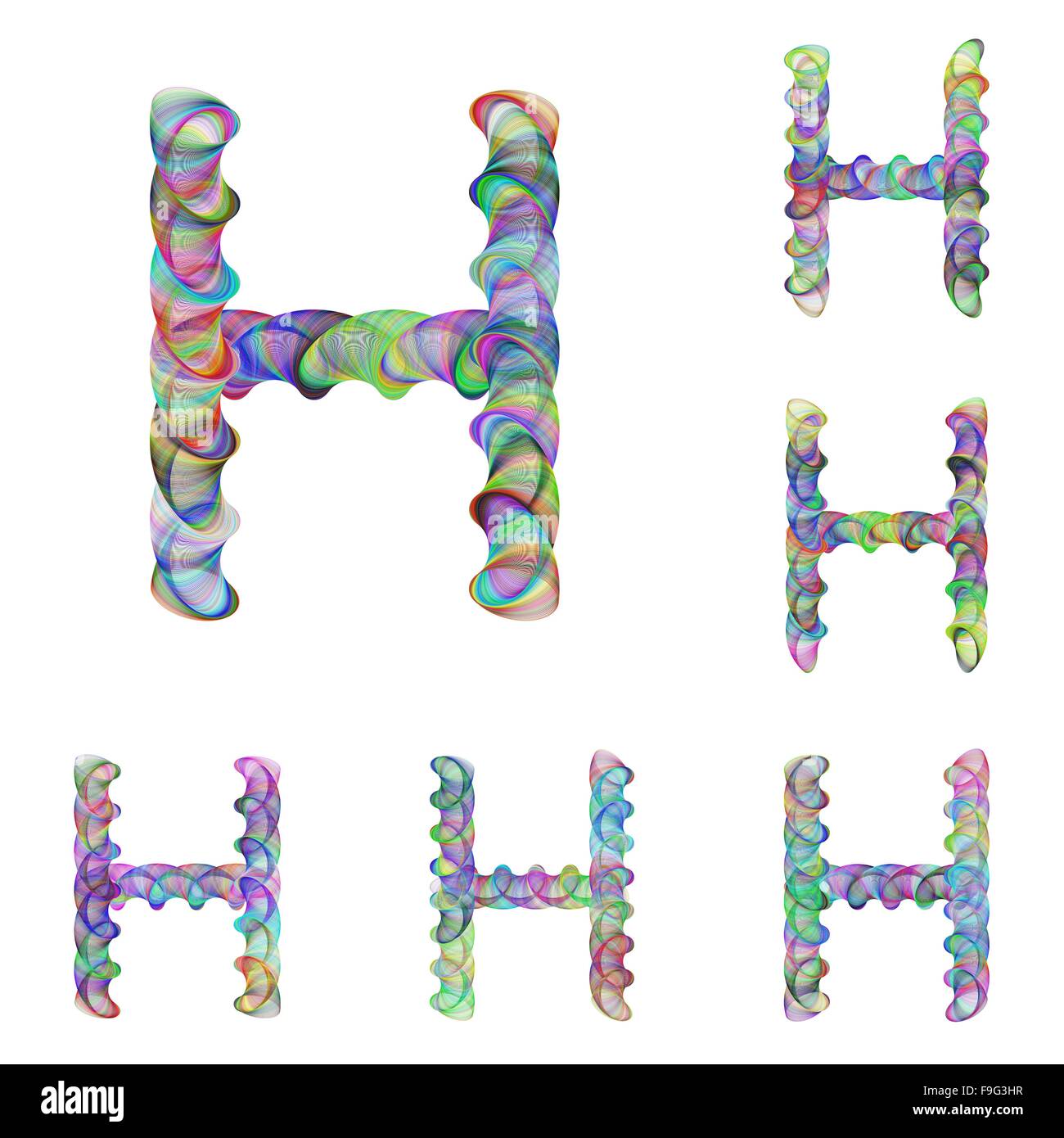 Colorful ellipse fractal font - letter H Stock Vector Image & Art - Alamy