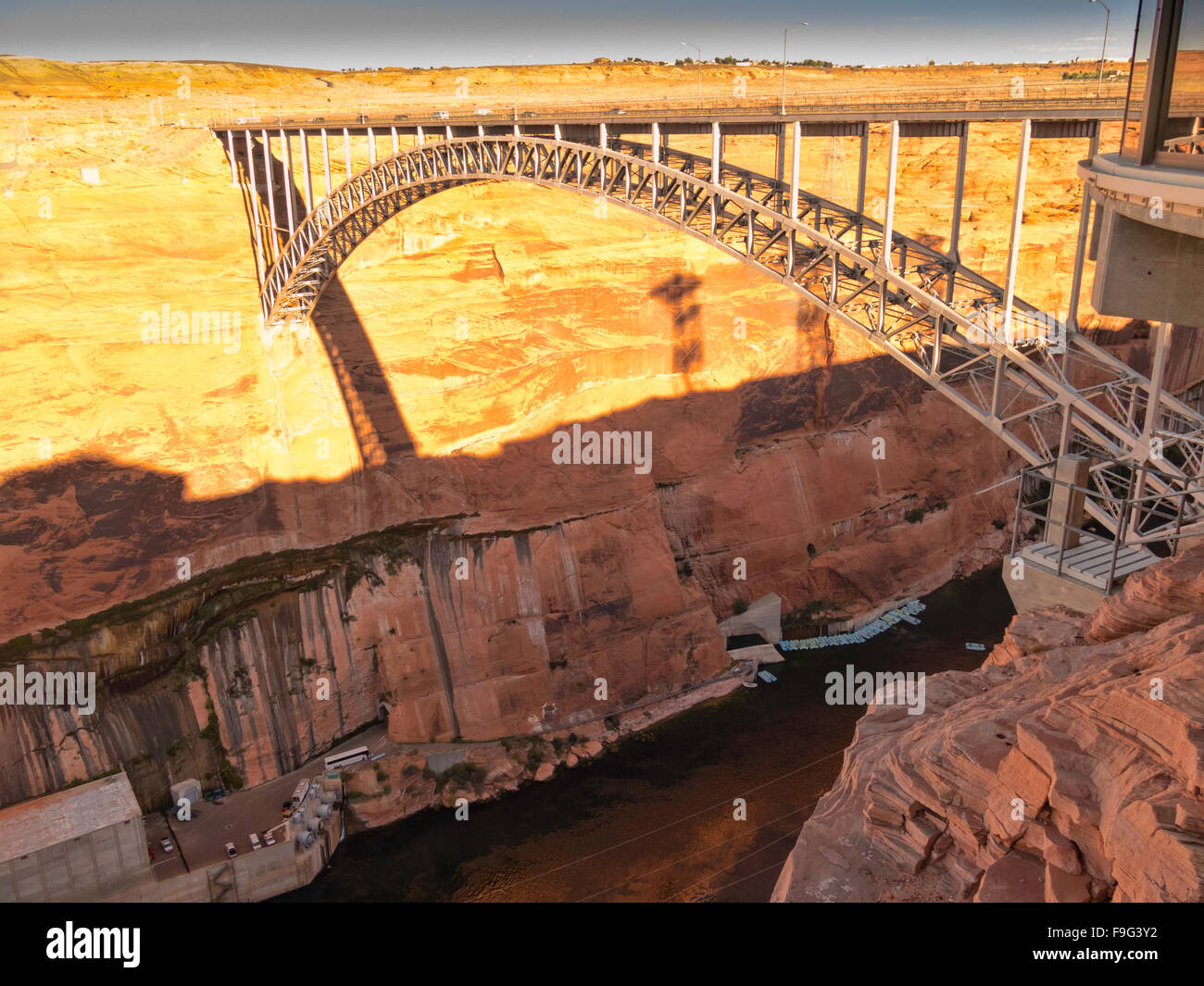 Glen Canyon Dam at Lake Powell in Arizona. Colorado River Storage ...