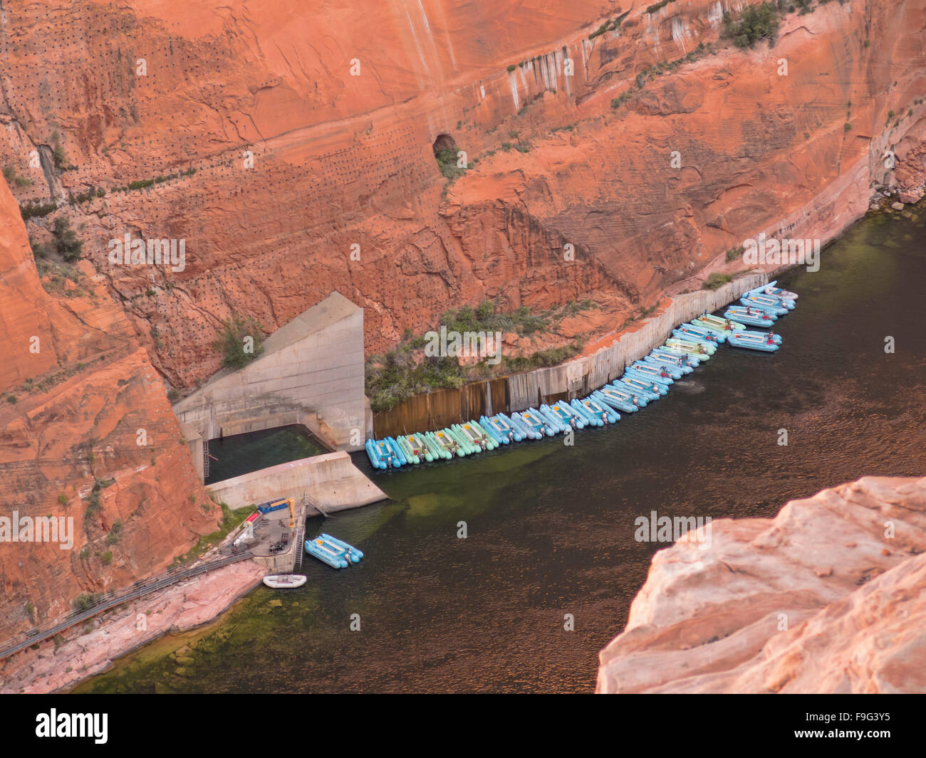 Glen Canyon Dam at Lake Powell in Arizona. Colorado River Storage ...