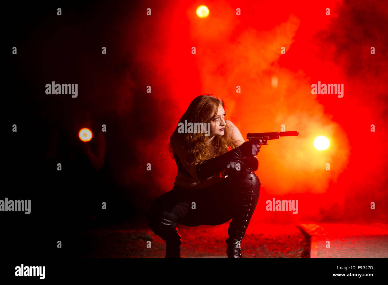Killer: A young female university student in fancy dress costume as ...