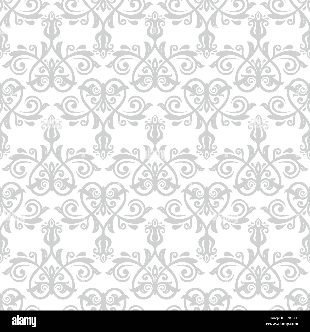 Damask Seamless Vector Pattern Stock Vector Image & Art - Alamy