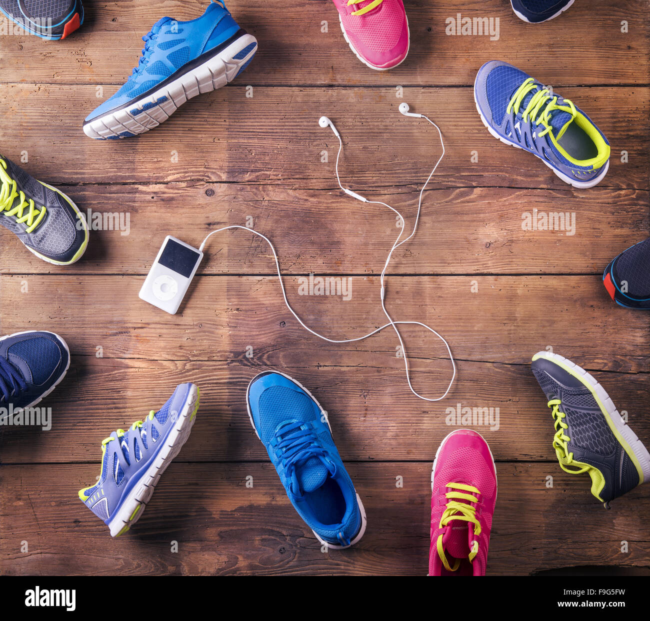 Neon Yellow Athletic Shoes
