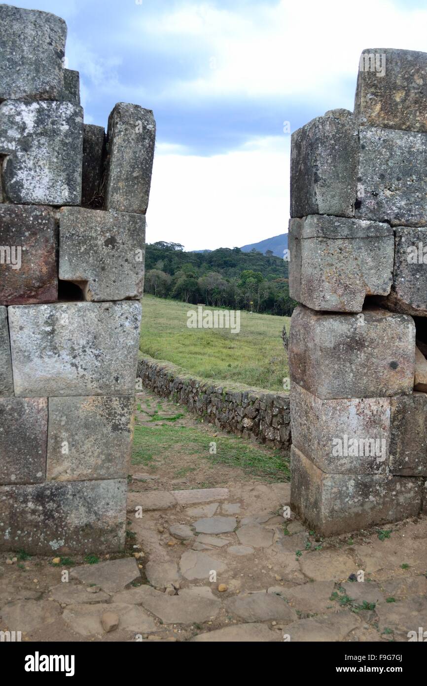 Gate - Archaeological site of AYPATE . Department of Piura .PERU Stock ...