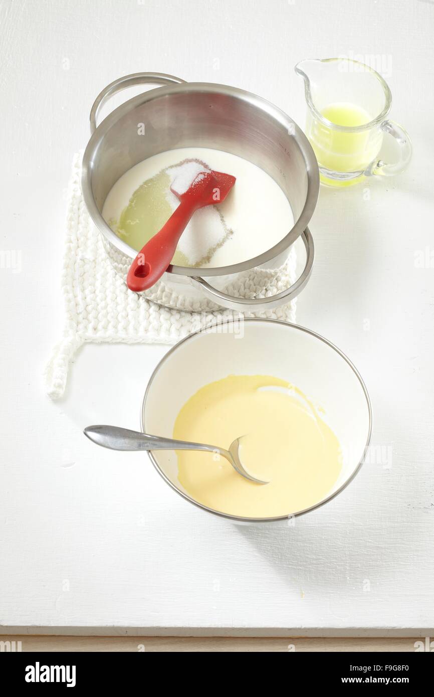 Lemon Fancy Cakes (step by step Stock Photo - Alamy