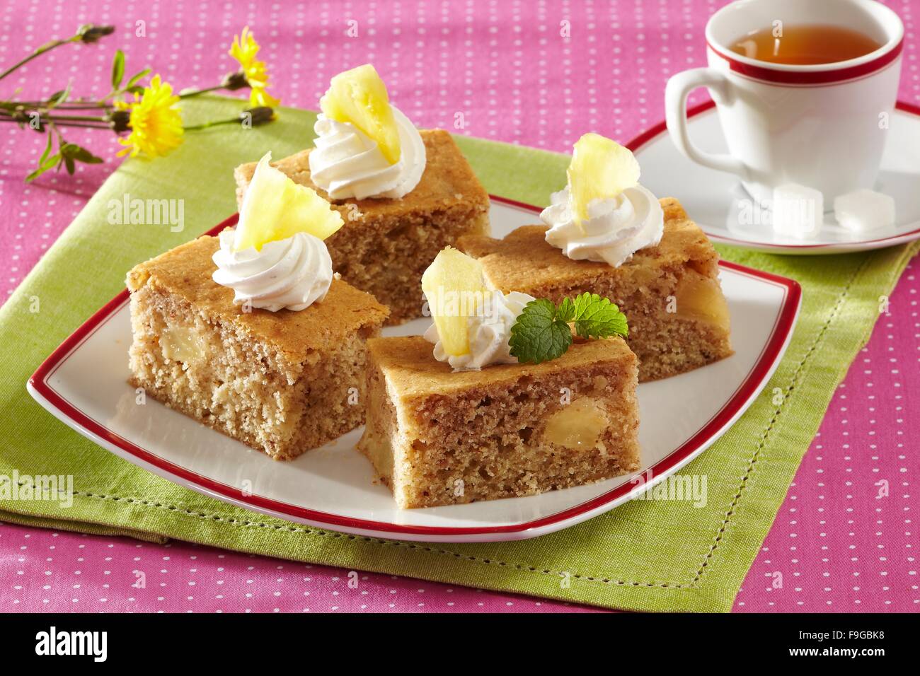 Anise Fancy Cakes with Pineapple Stock Photo - Alamy