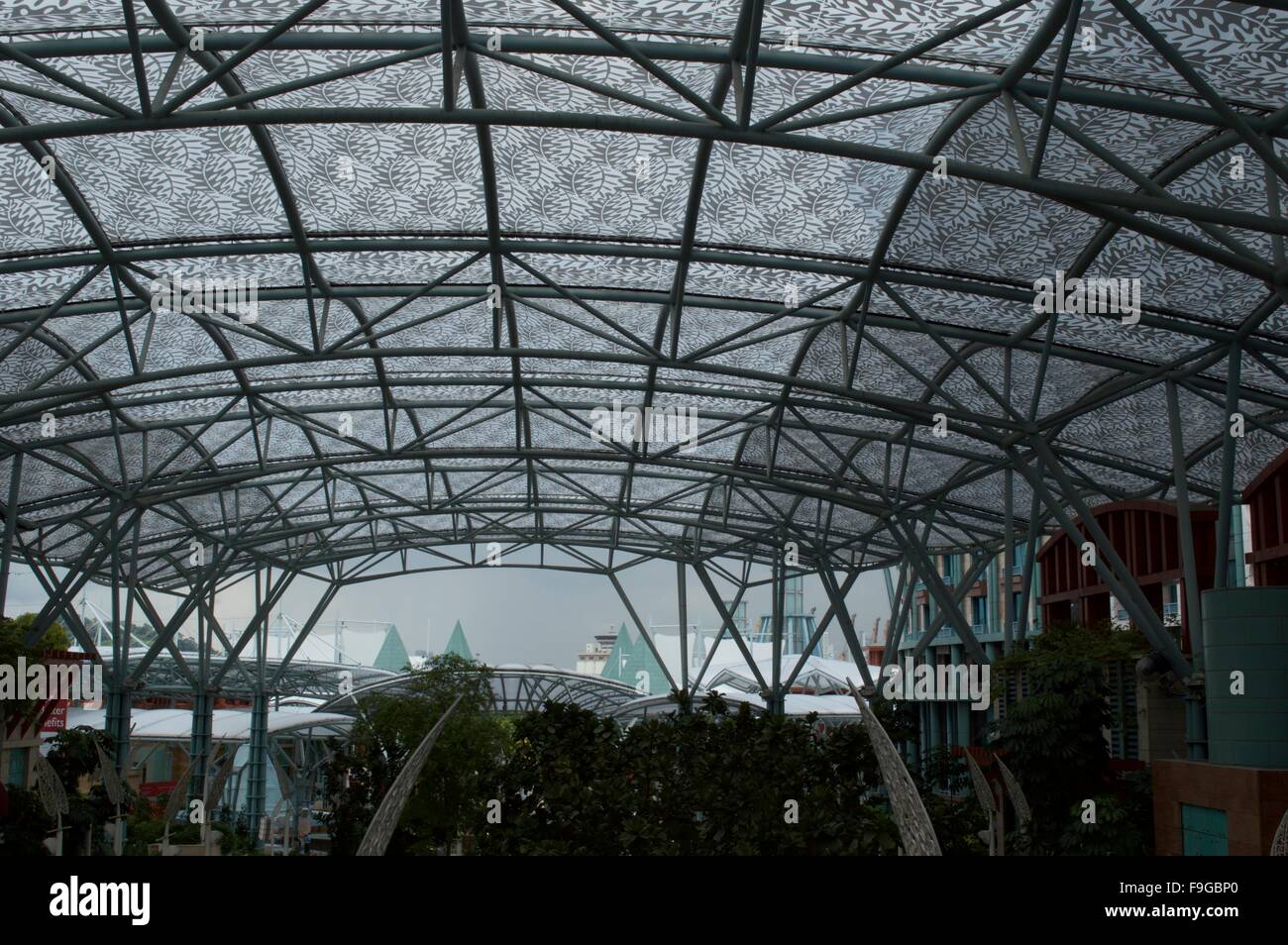 modern rooftop architect designed by steel pipes Stock Photo - Alamy