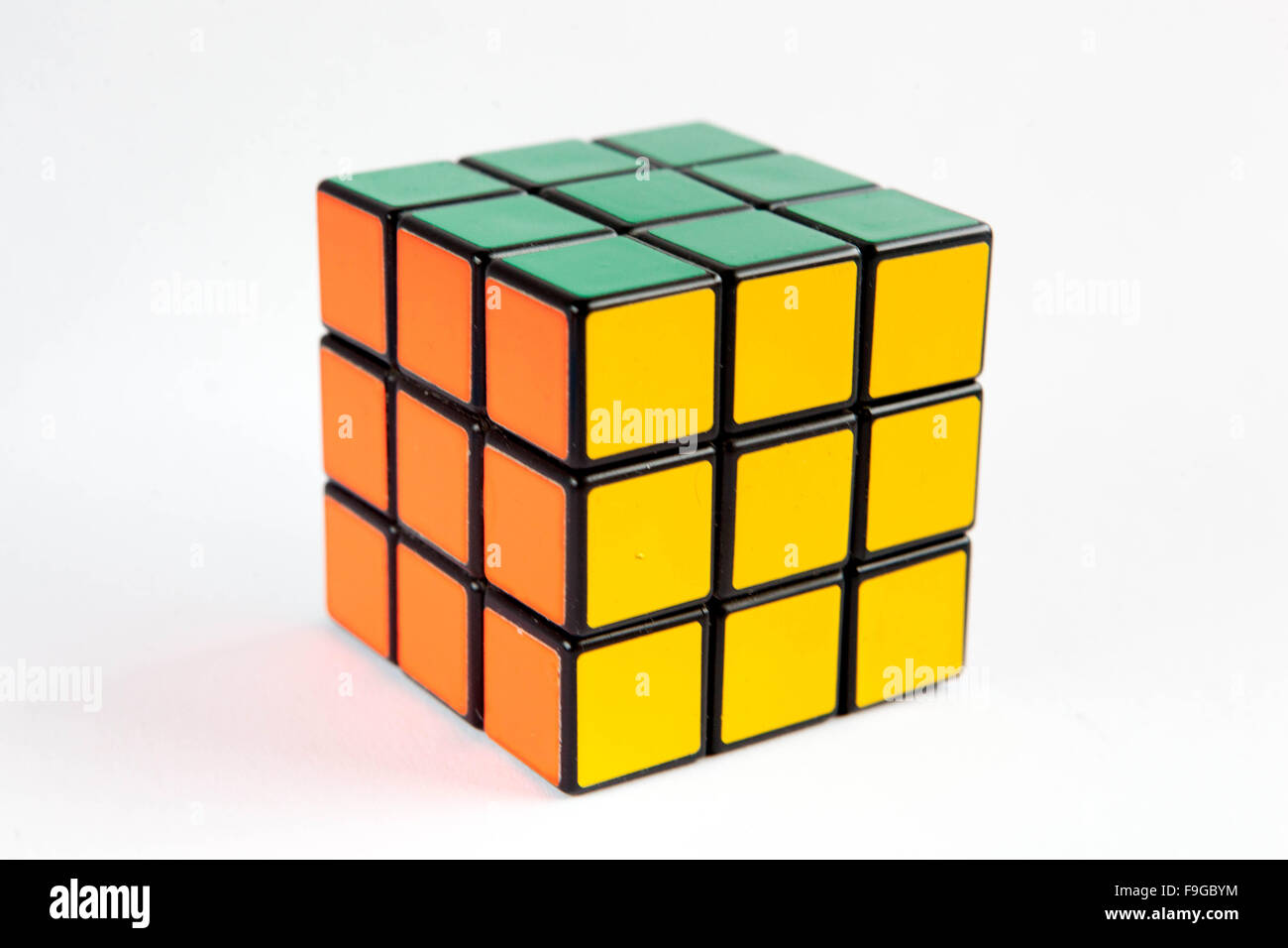 Rubik cube isolated on a white background Stock Photo - Alamy