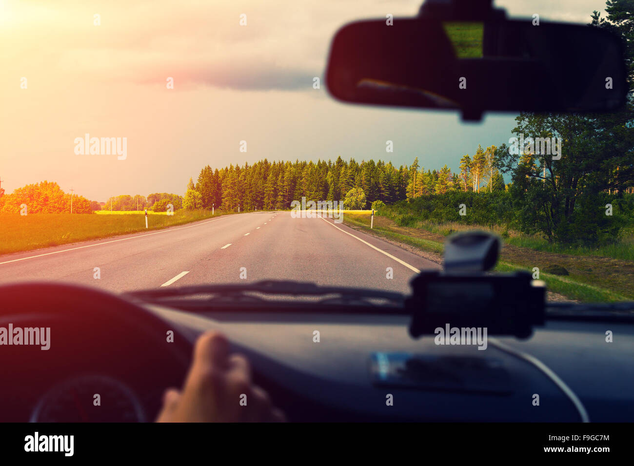 Highway driving view hi-res stock photography and images - Alamy