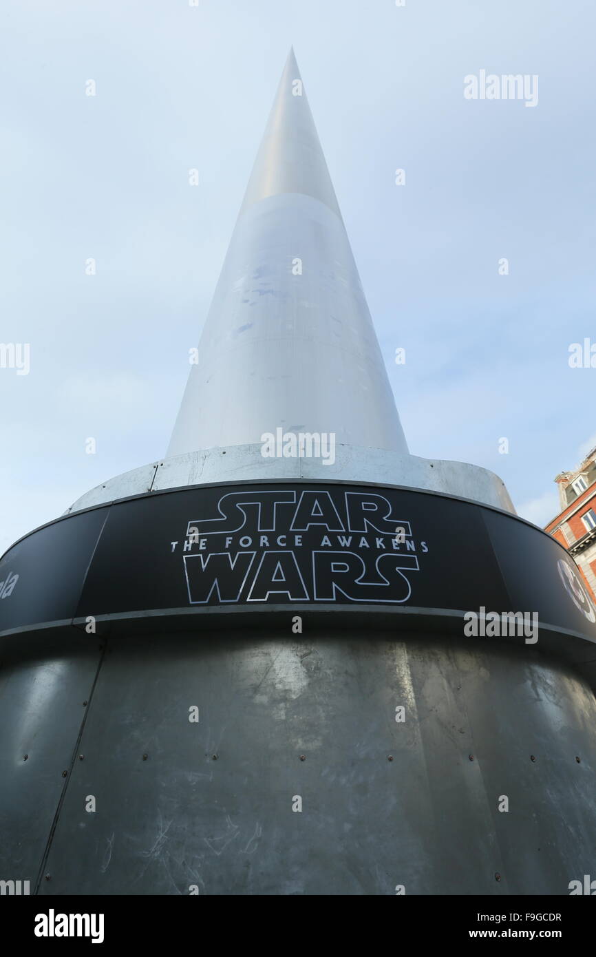 Dublin, Ireland. 16th Dec, 2015. Image of the Spire monument in Dublin ...