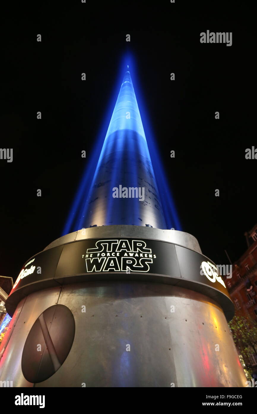 Dublin, Ireland. 16th Dec, 2015. Image of the Spire monument in Dublin ...