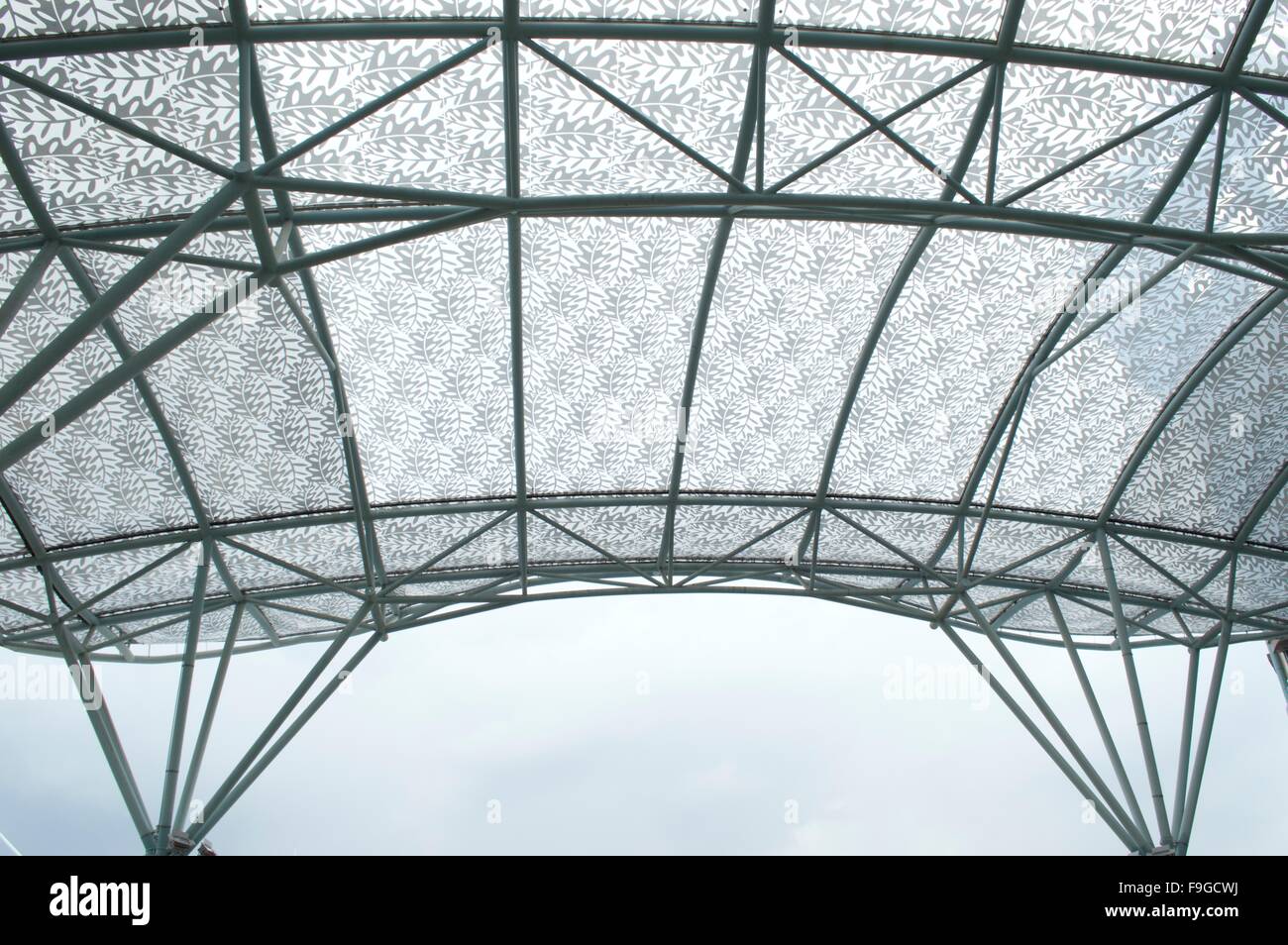 modern rooftop architect designed by steel pipes Stock Photo - Alamy