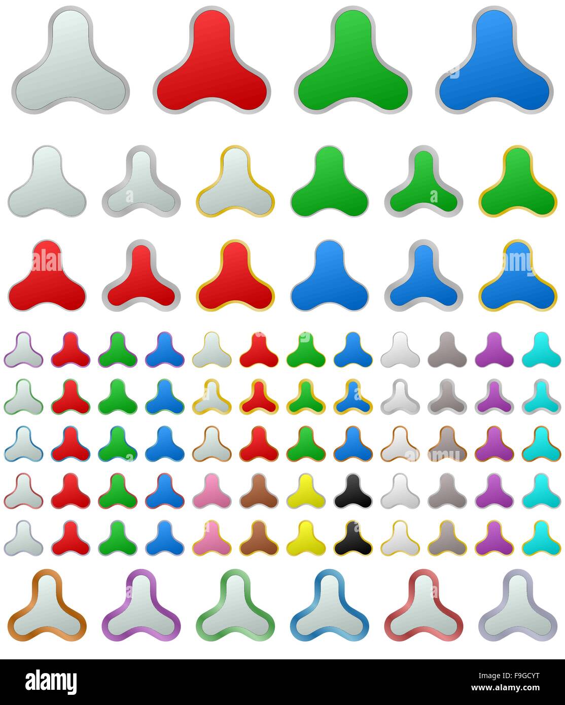 Three border triangle Cut Out Stock Images & Pictures - Alamy