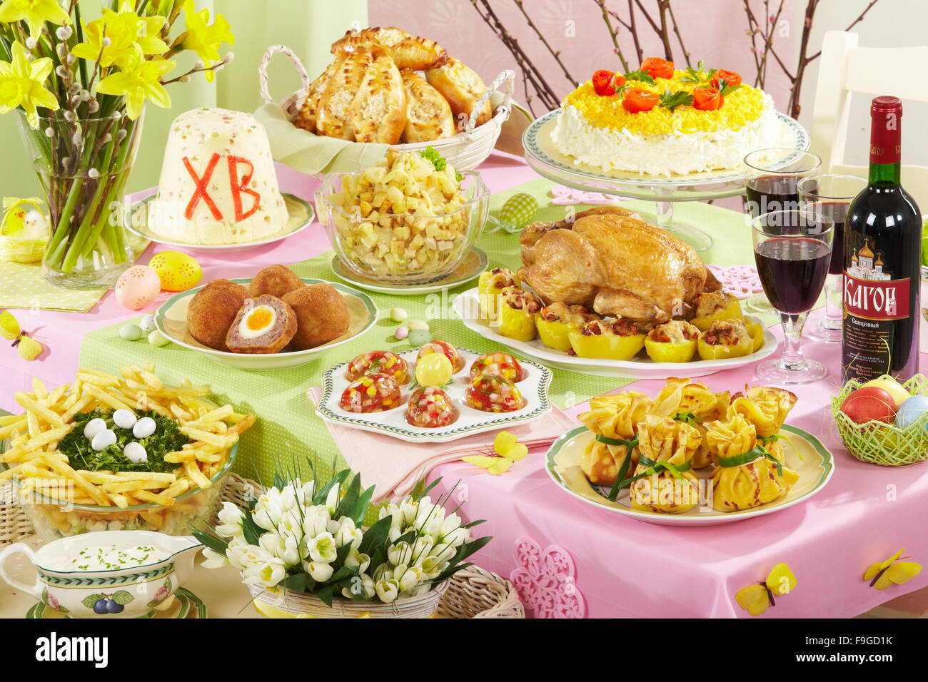 Russian Easter Menu Stock Photo - Alamy