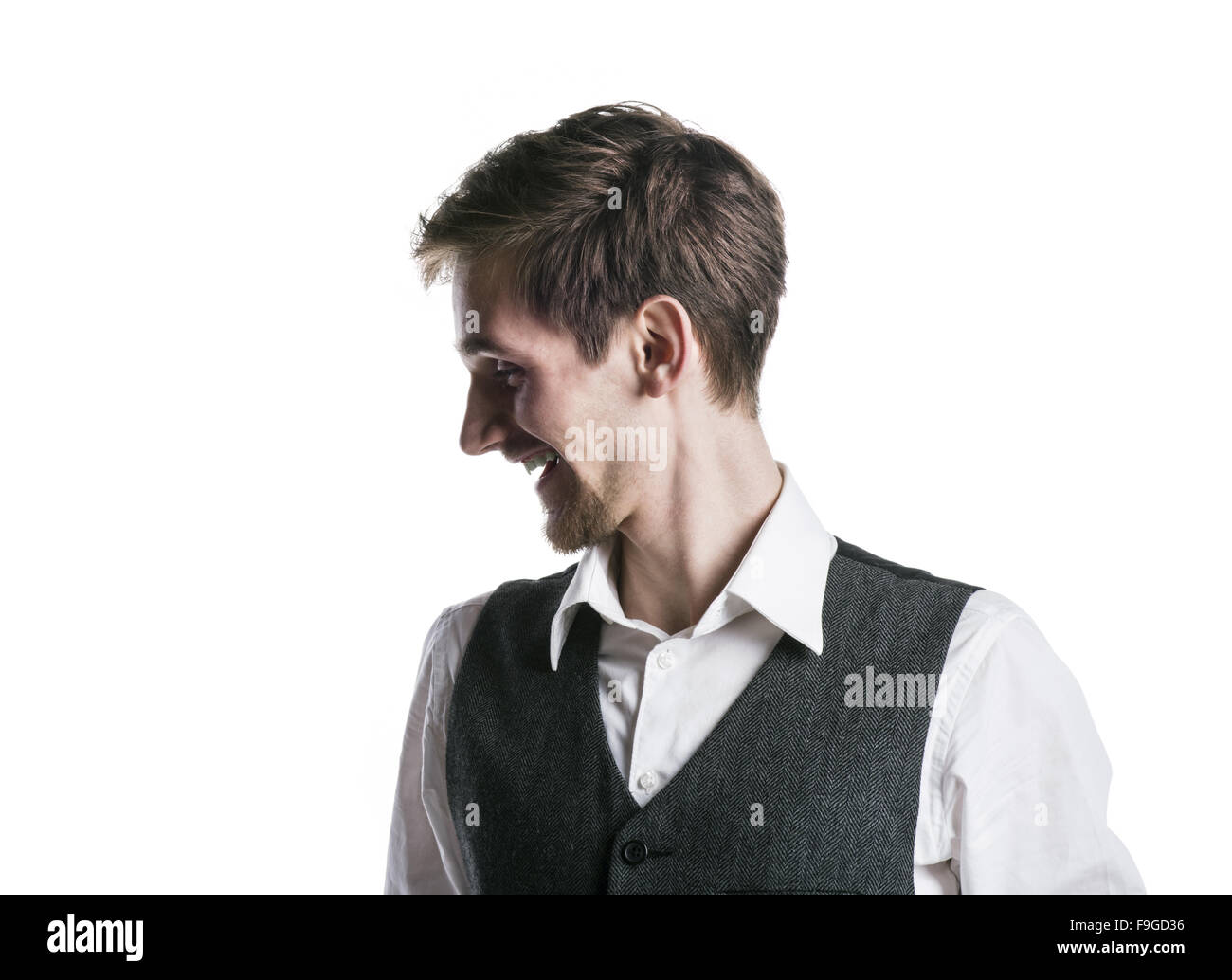 Man white vest stylish hi-res stock photography and images - Alamy