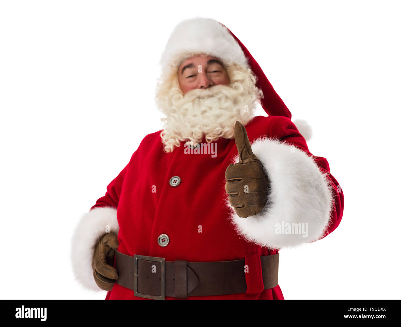 Santa Claus thumbs up Closeup Portrait Stock Photo - Alamy