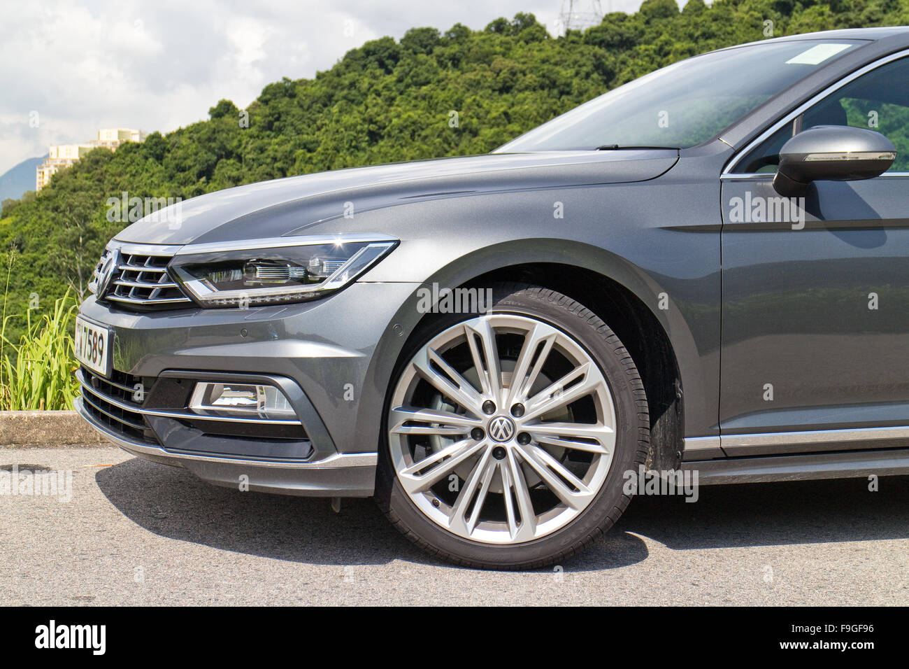 Hong Kong, China Aug 4 2015 : Volkswagen Passat R-Line 2015 Test Drive ...
