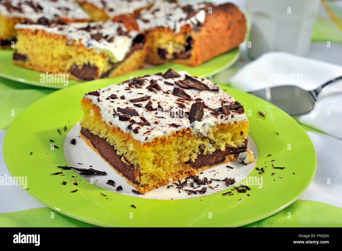 Three Color Cakes Stock Photo - Alamy