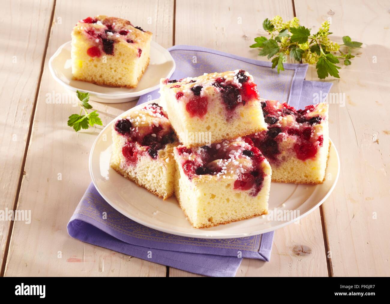Sponge cake with forest fruit hi-res stock photography and images - Alamy