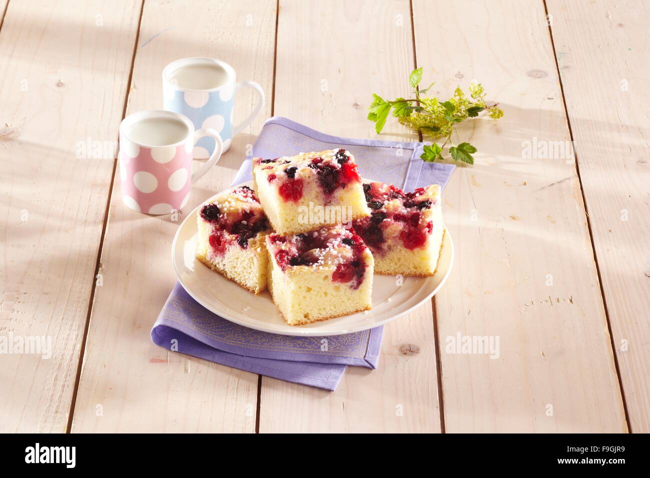 Sponge cake with forest fruit hi-res stock photography and images - Alamy