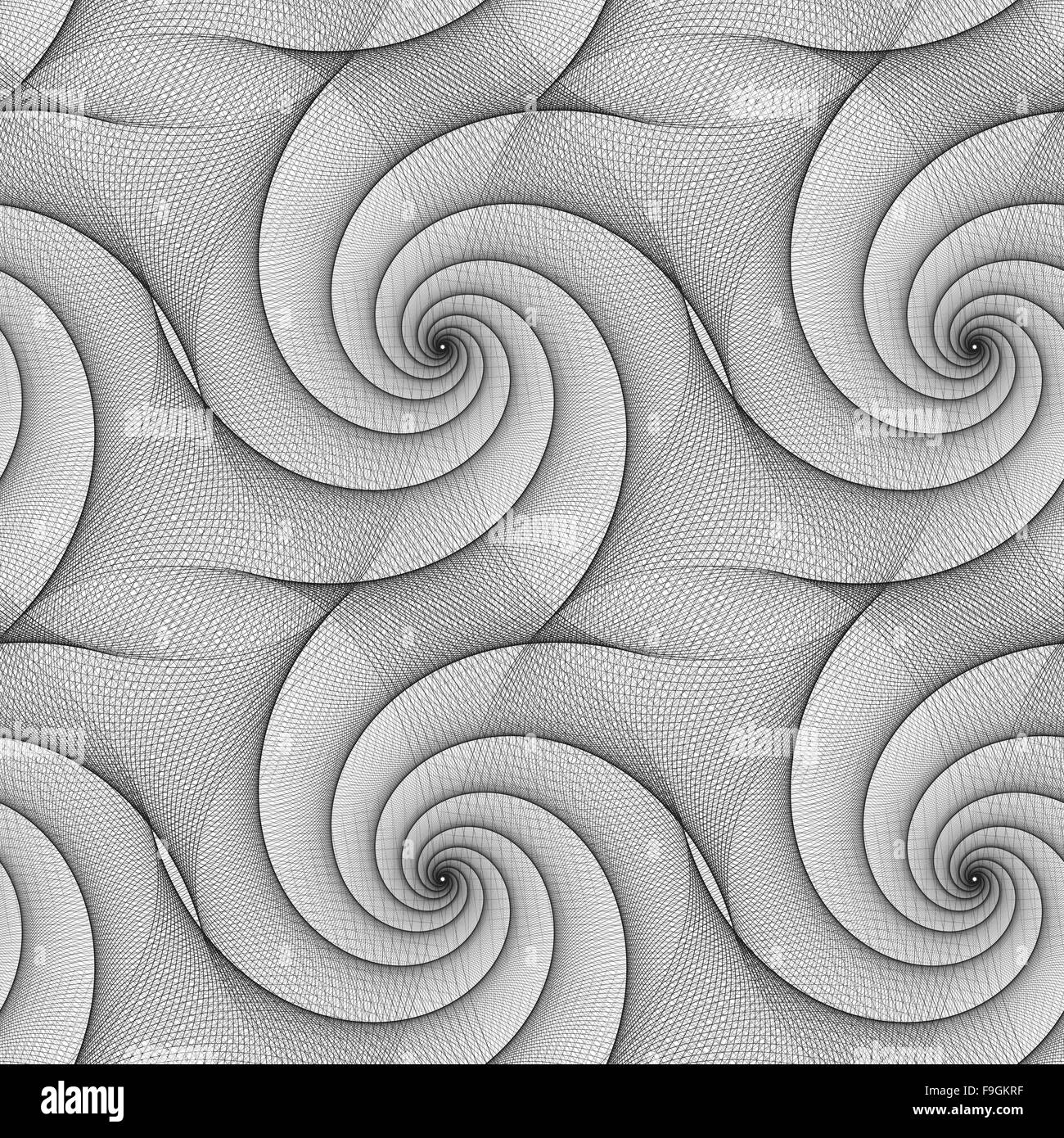 Seamless abstract black and white spiral pattern Stock Vector Image ...