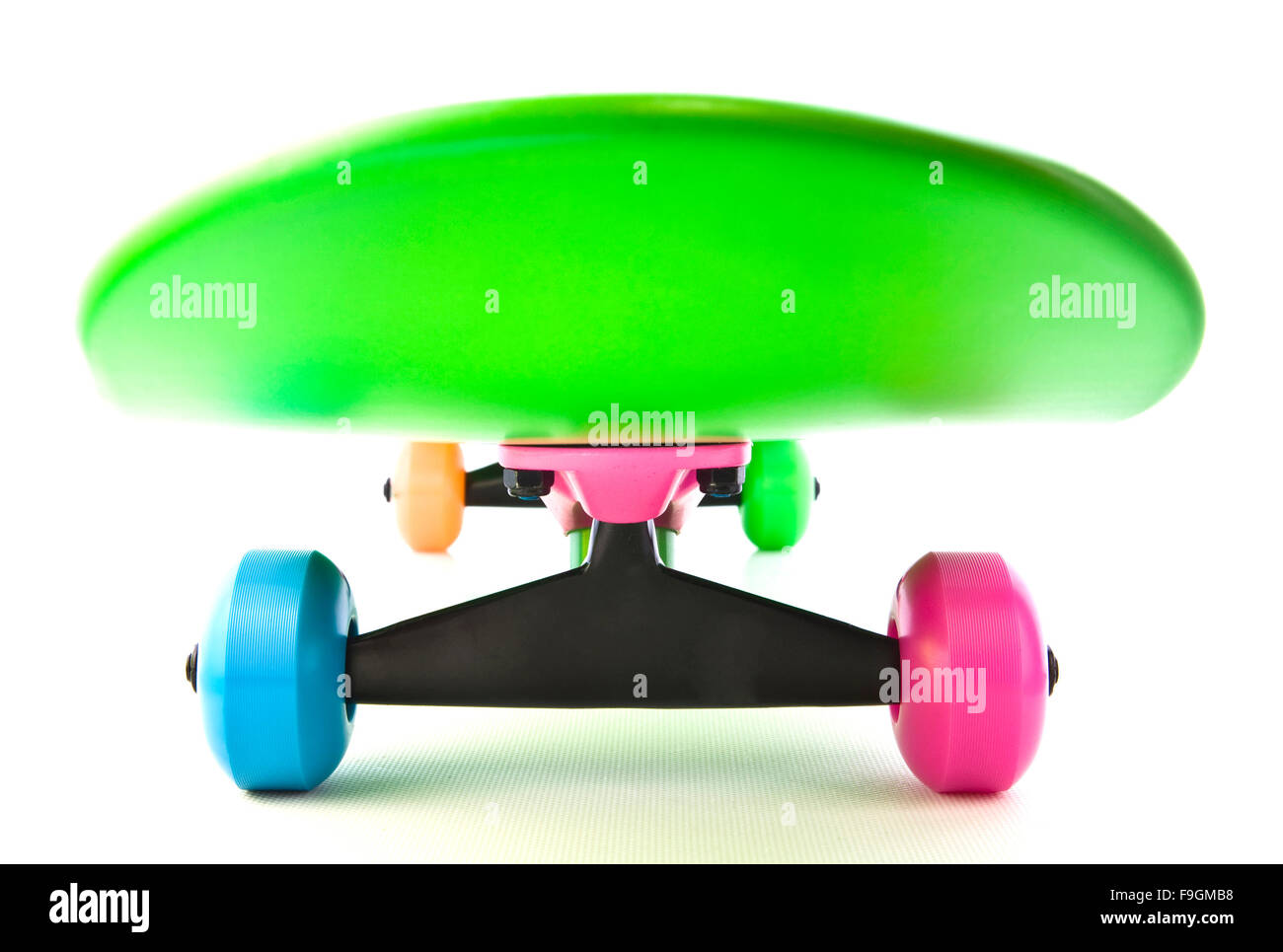 Skateboard with pink and green wheels hi-res stock photography and ...