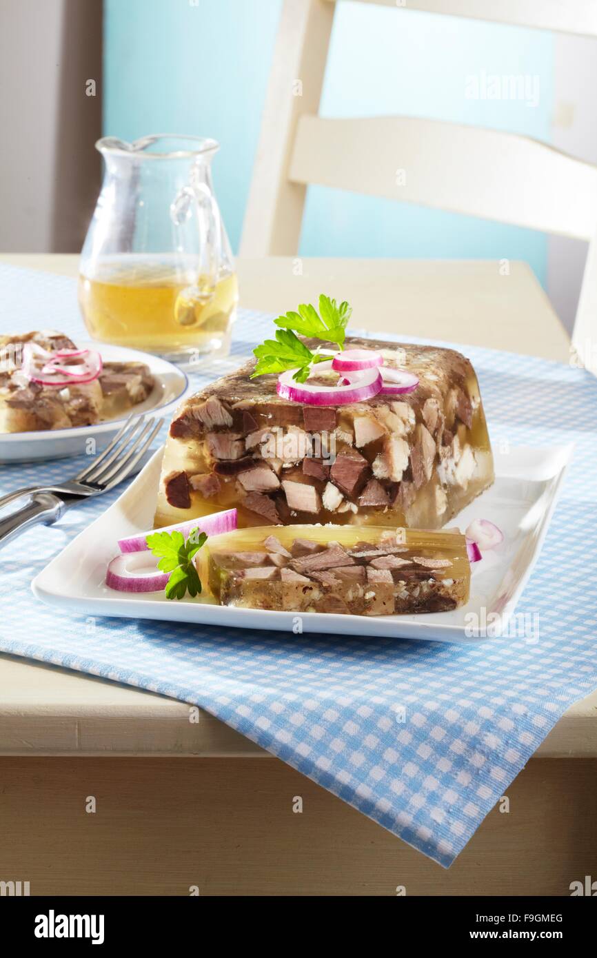 Home-made Head Cheese Stock Photo - Alamy
