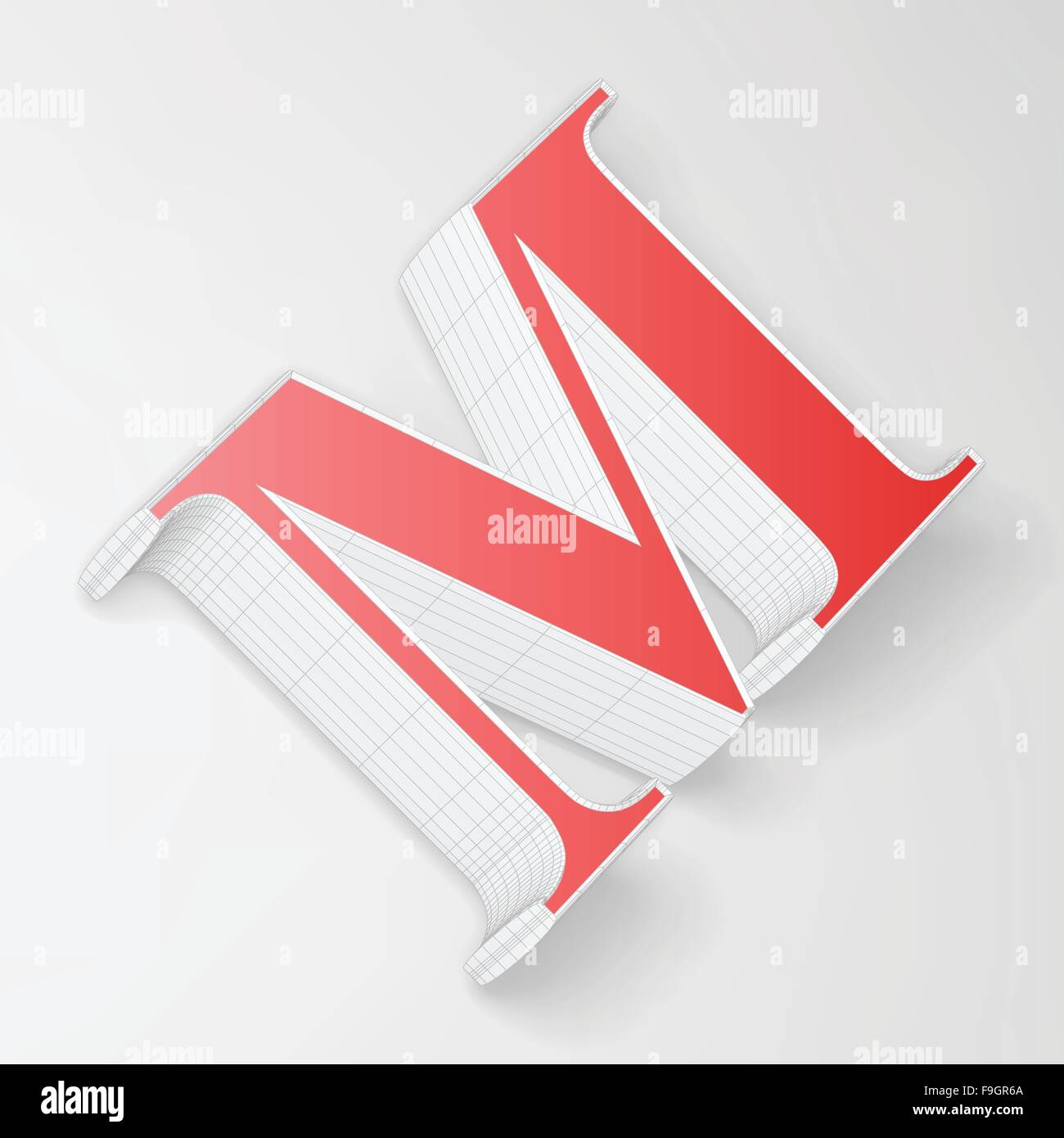 Letter m wireframe hi-res stock photography and images - Alamy