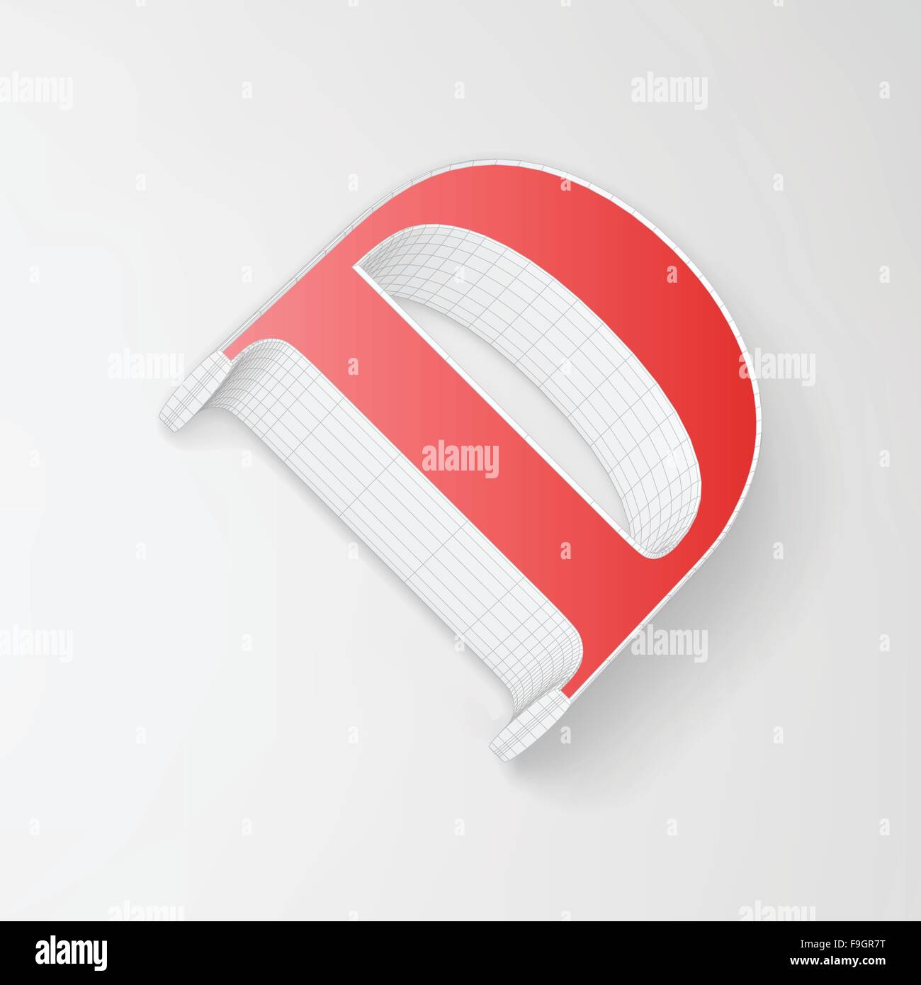 Letter d wireframe hi-res stock photography and images - Alamy