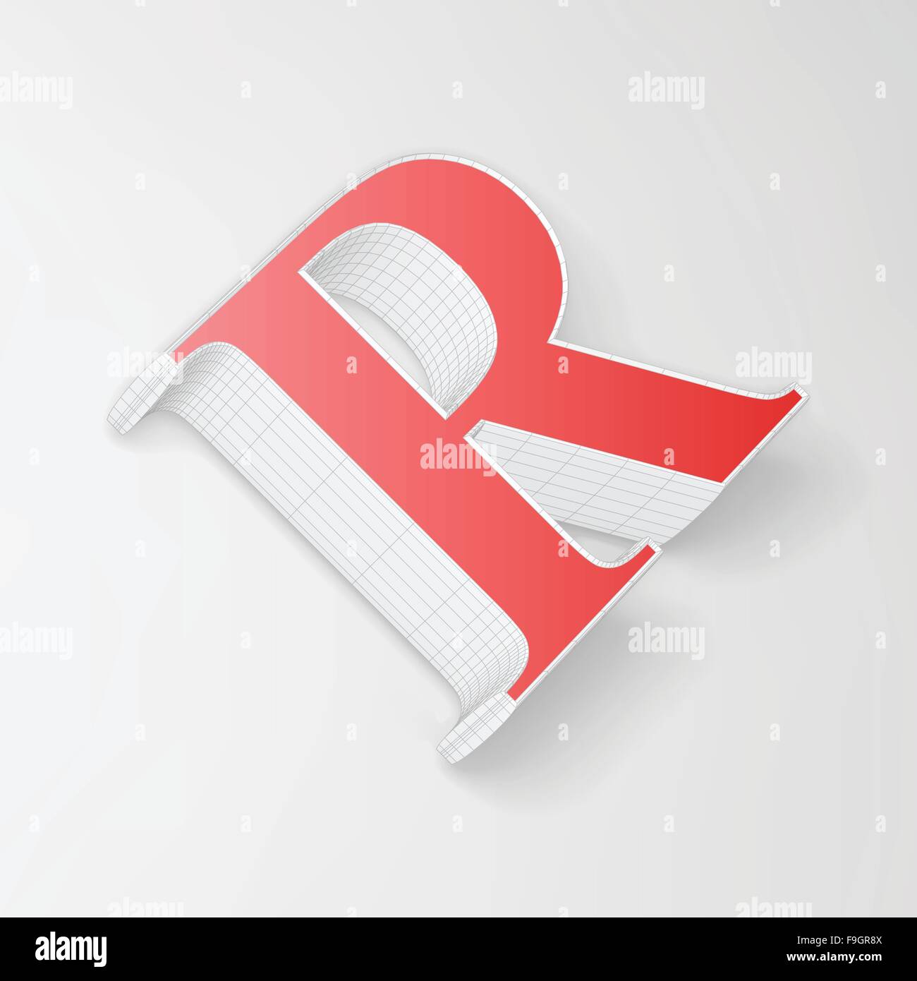 Letter r wireframe Stock Vector Images - Alamy