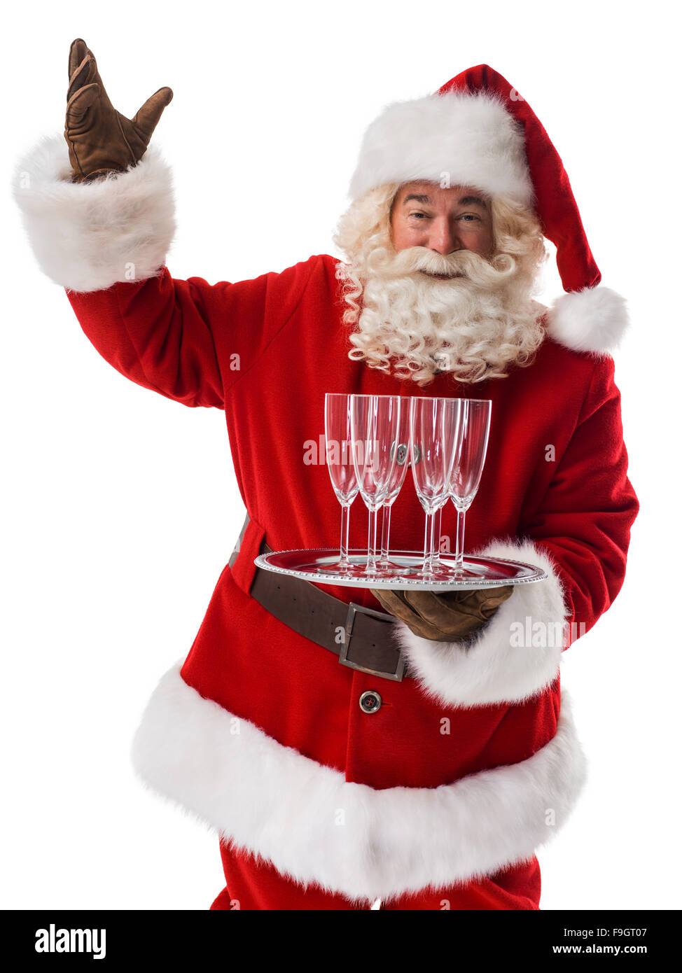 Santa claus waving hand holding hi-res stock photography and images - Alamy