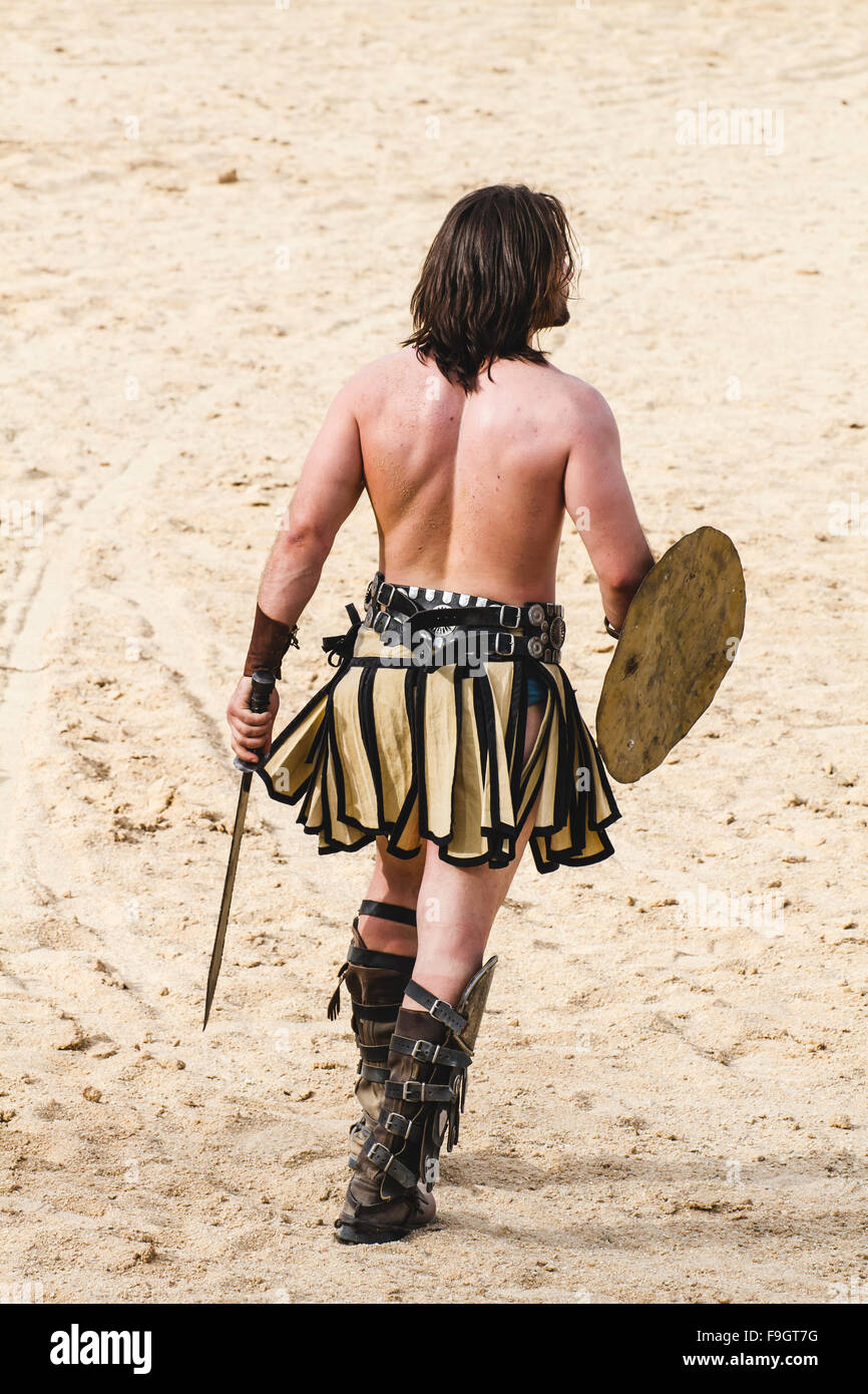 gladiator fighting in the arena of Roman circus Stock Photo - Alamy