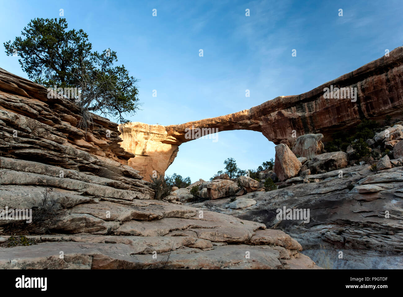 Owachomo Bridge, Natural Bridges National Monument, Utah USA Stock ...