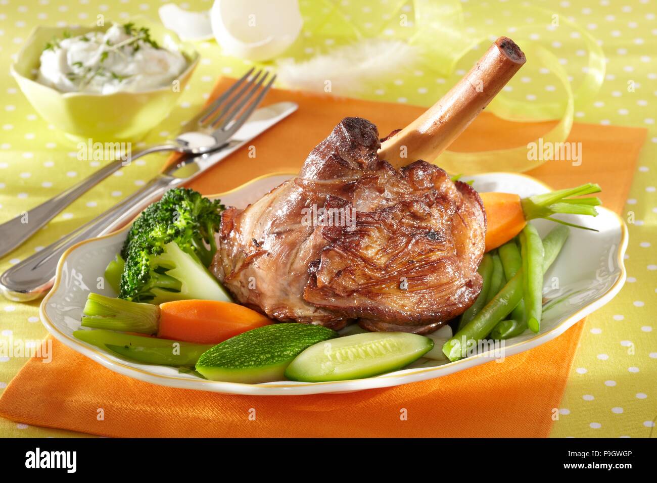 Lamb Roast with Vegetable Stock Photo - Alamy