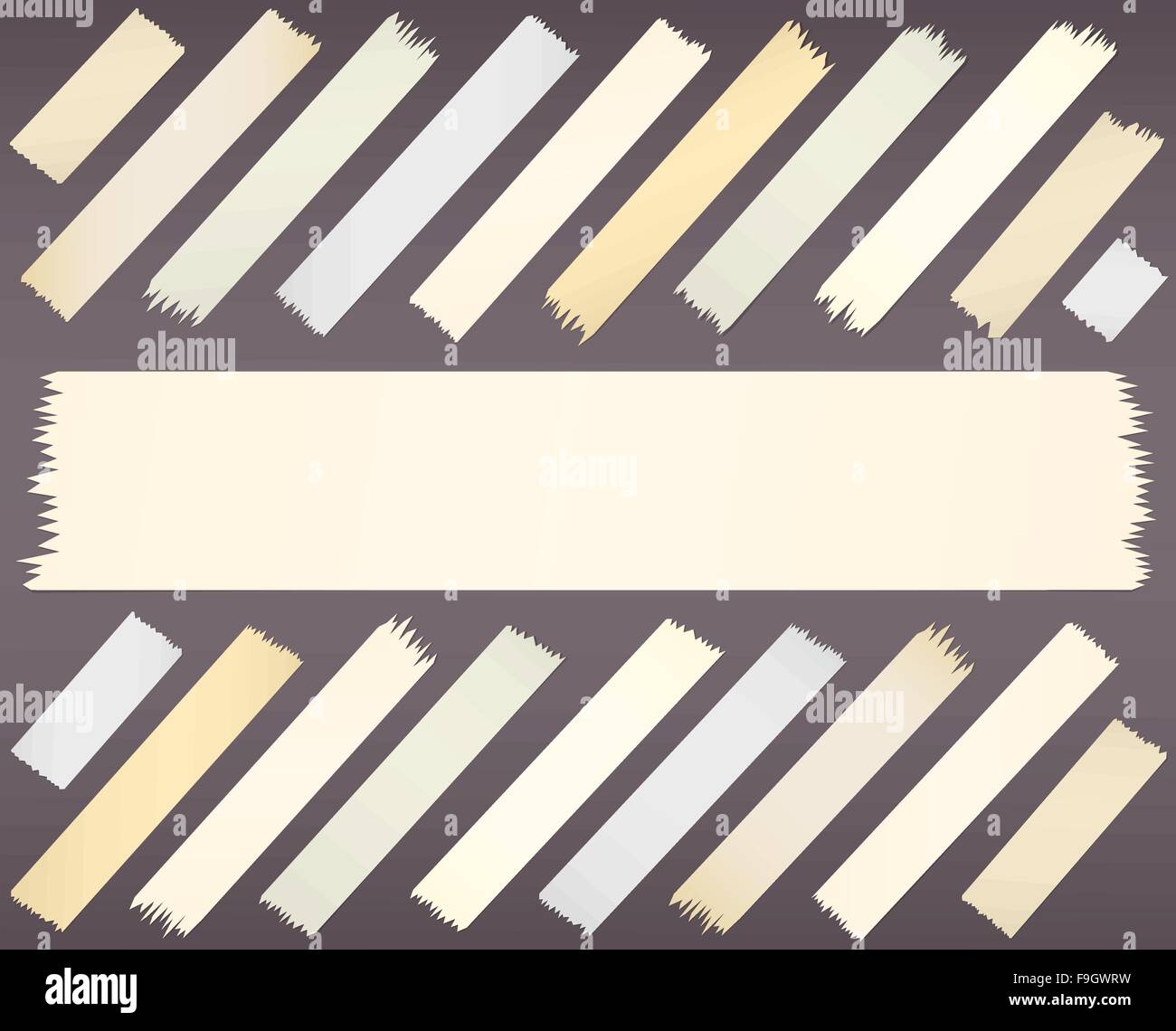 Set of horizontal diagonal and different size sticky tape, adhesive ...