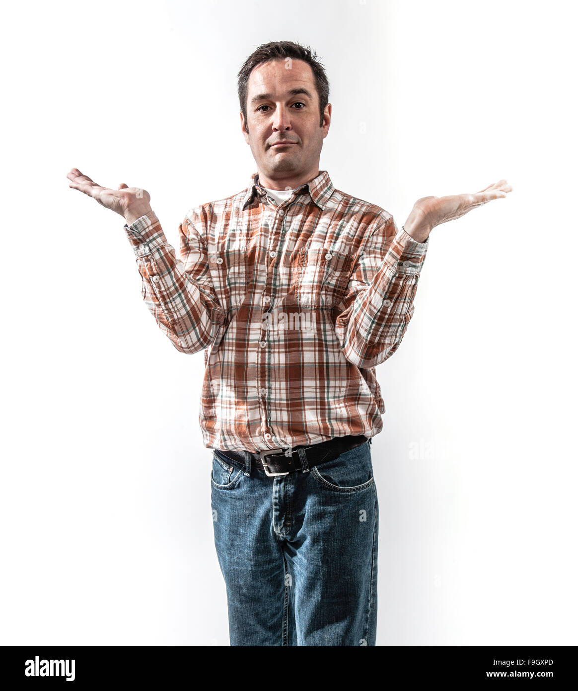 Young man with facial and hand gestures Stock Photo - Alamy