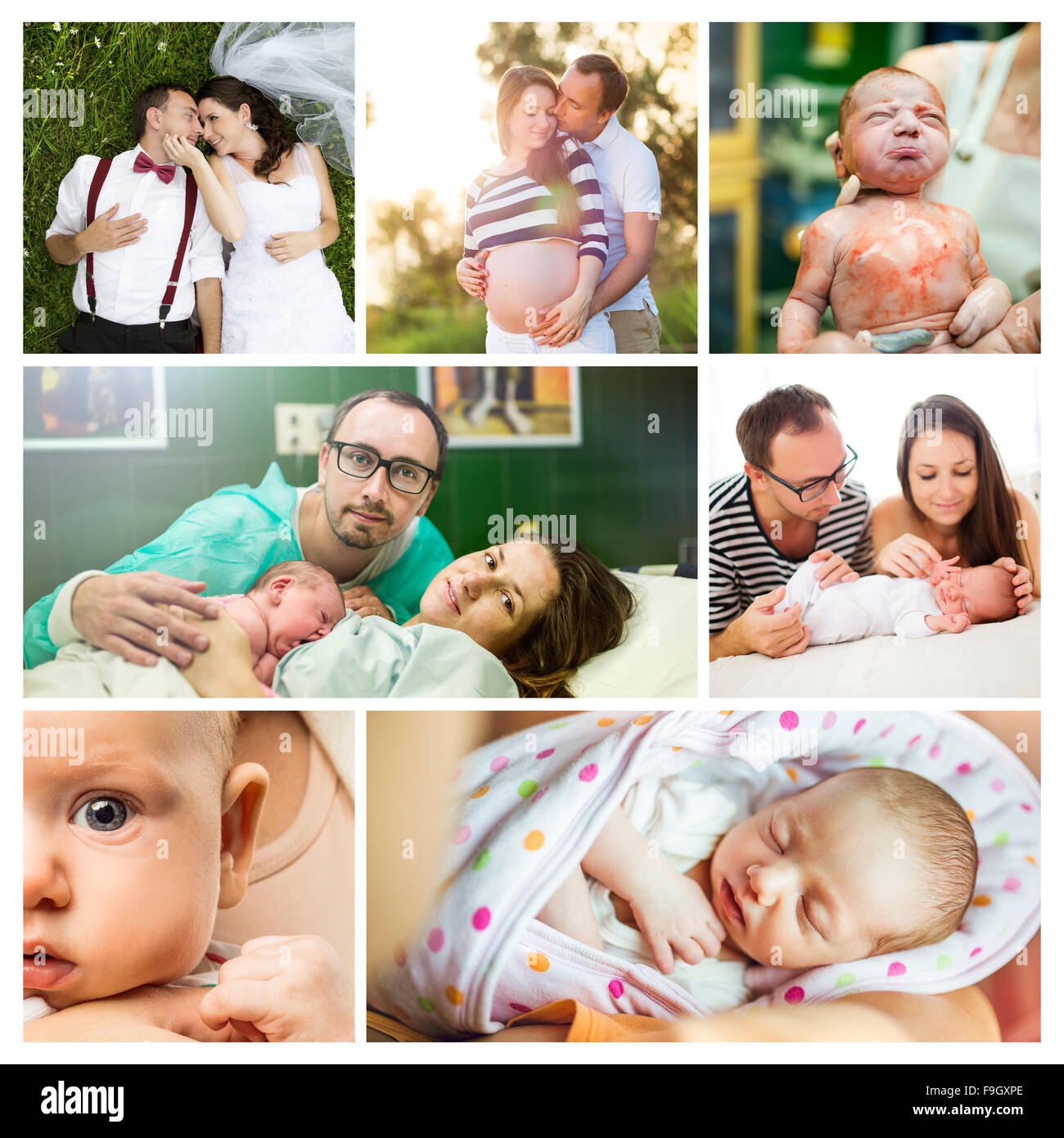 Collage pregnant couple hi-res stock photography and images - Alamy