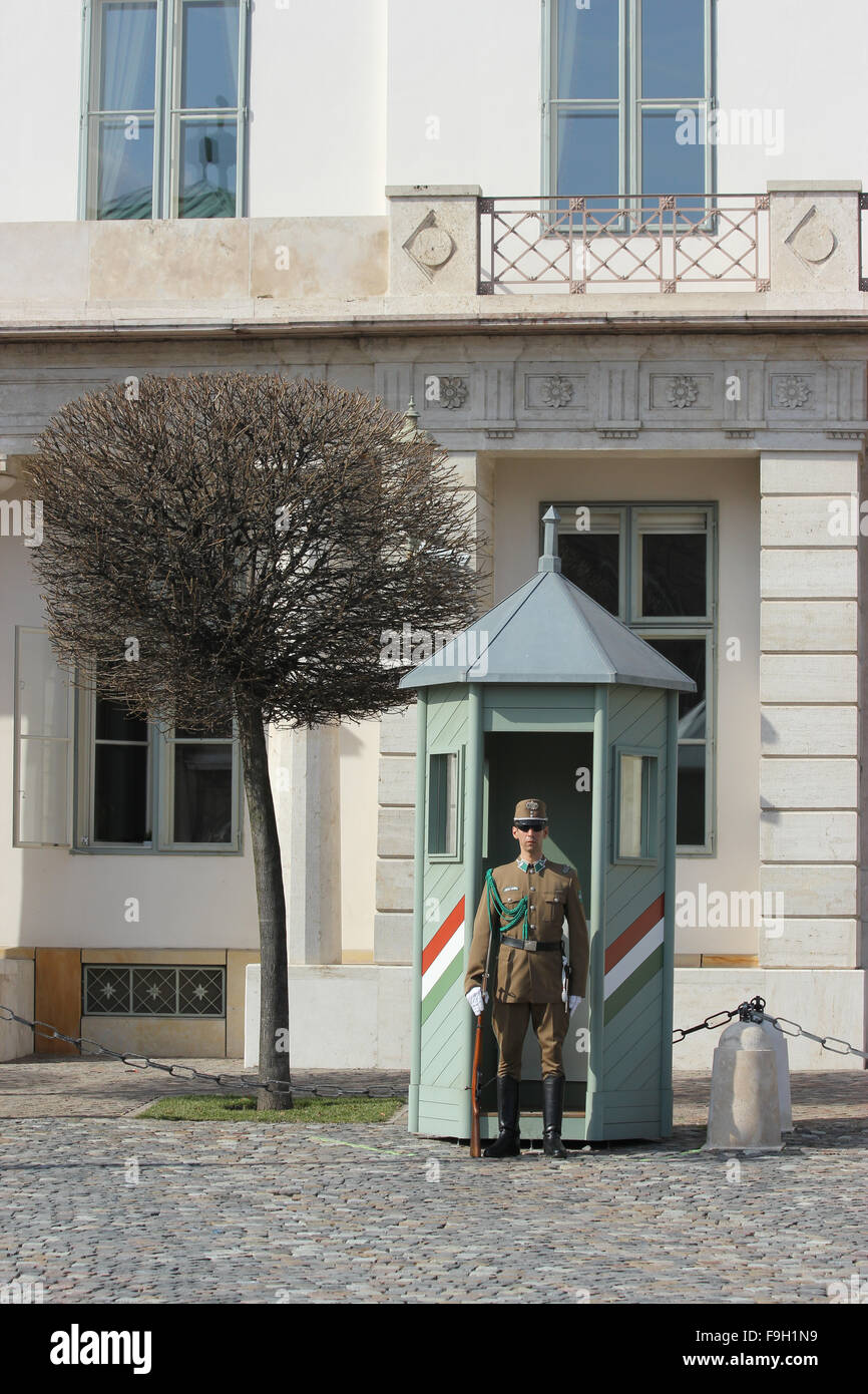 A sentry stands guard in Budapest Stock Photo - Alamy