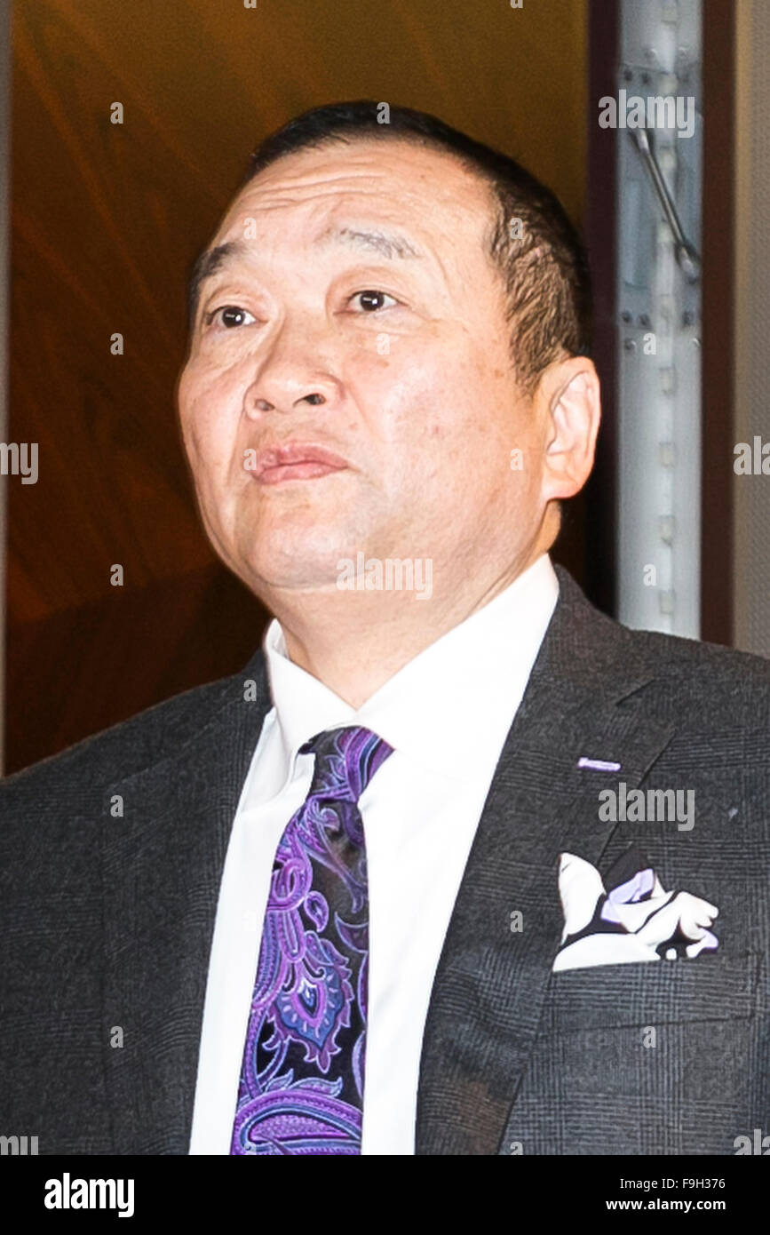 Editor Toru Kenjo attends the 40th Hochi Film Awards on December 16 ...