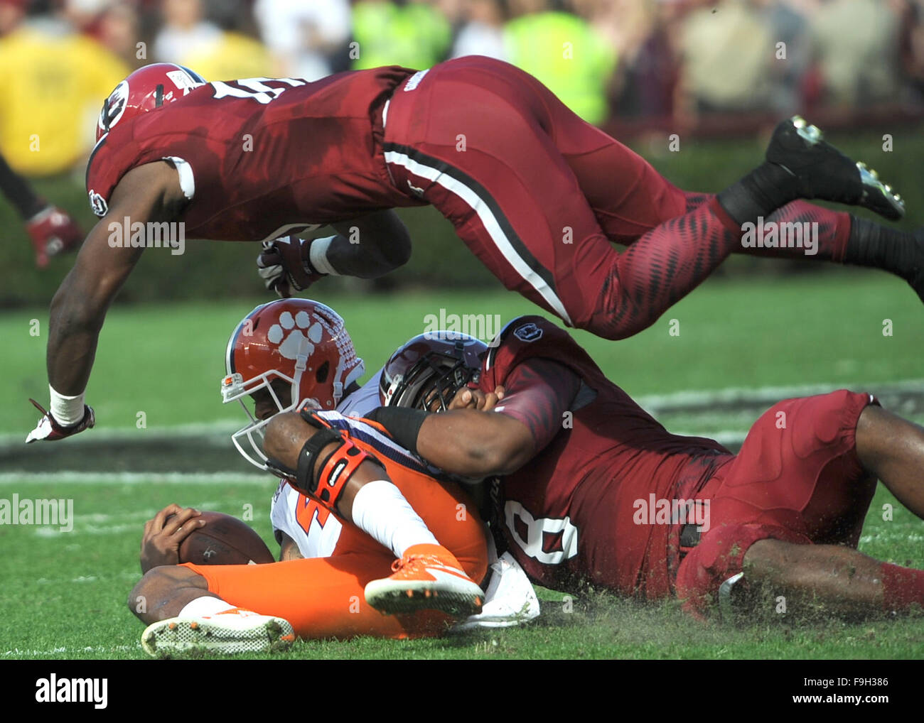 November 28 - Columbia, South Carolina, USA -..Clemson QB Deshaun ...