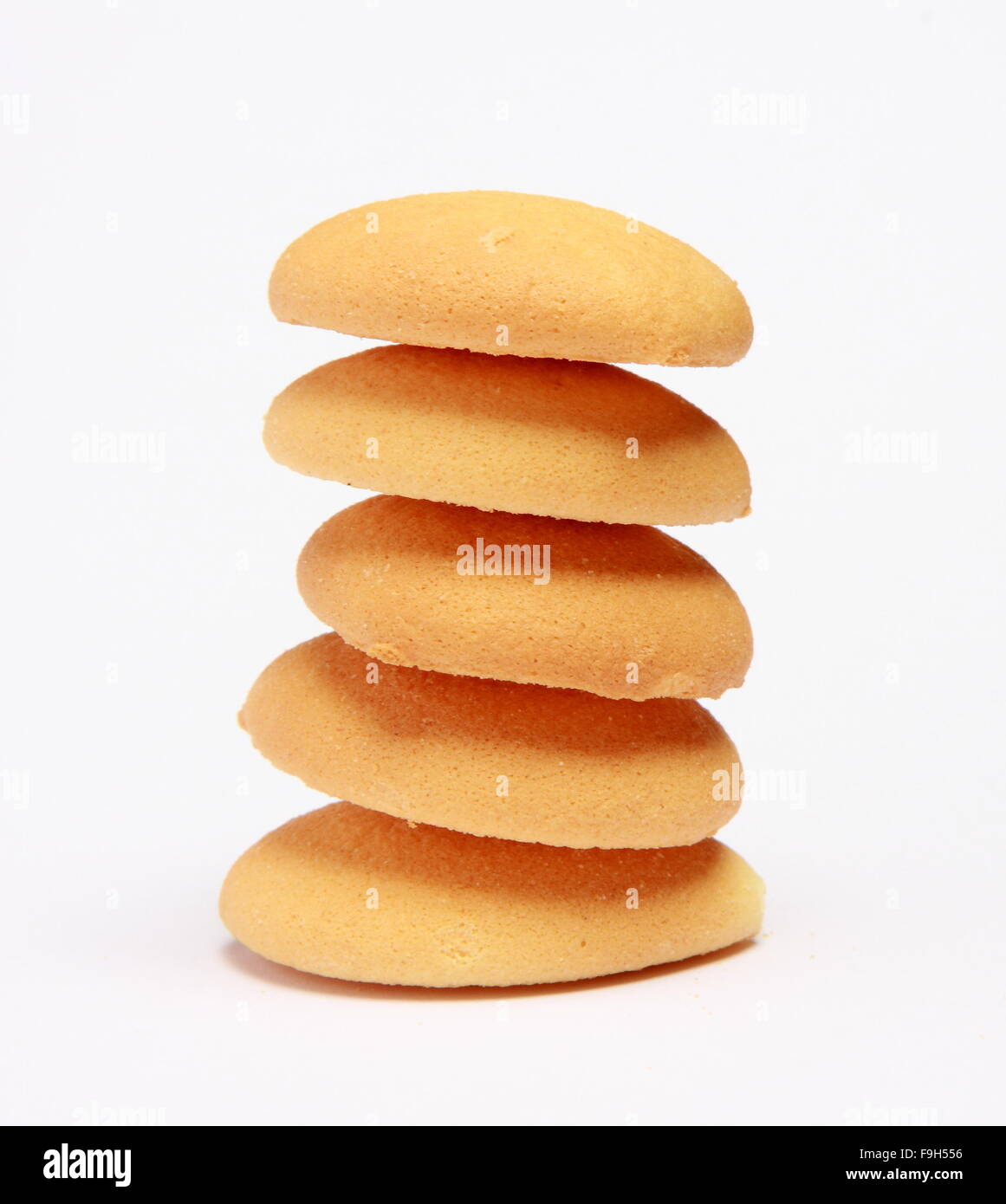 Pile of Sponge Biscuits Stock Photo - Alamy
