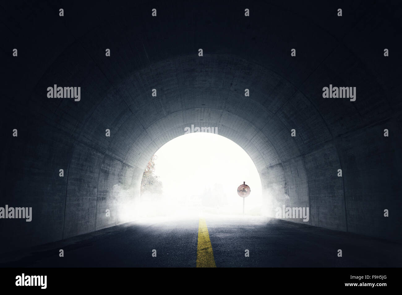 Light at end of tunnel backdrop hi-res stock photography and images - Alamy