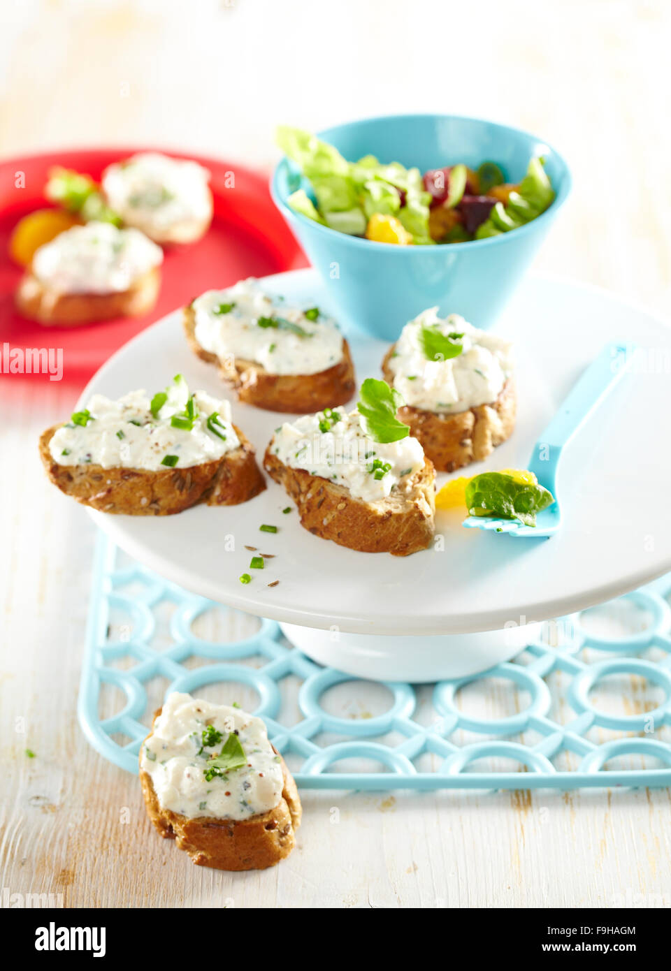 Fish spread canapes Stock Photo - Alamy